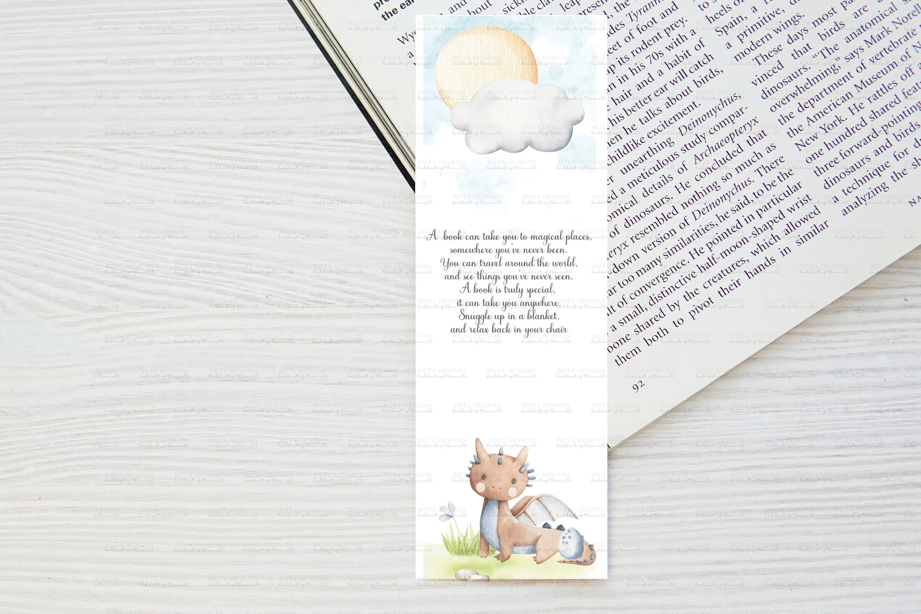 Orange Dragon Bookmark - Payhip