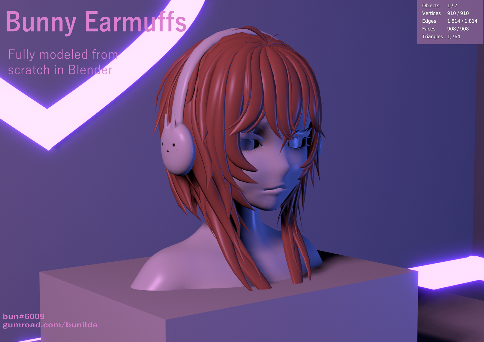 Bunny Earmuffs Asset For VRChat - Payhip