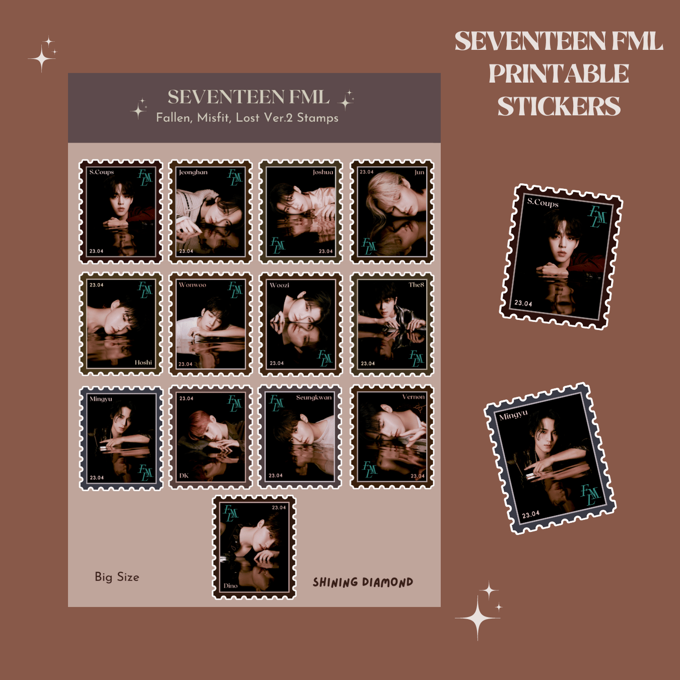 SEVENTEEN FML Fallen, Misfit, Lost Ver.2 Stamps - Payhip