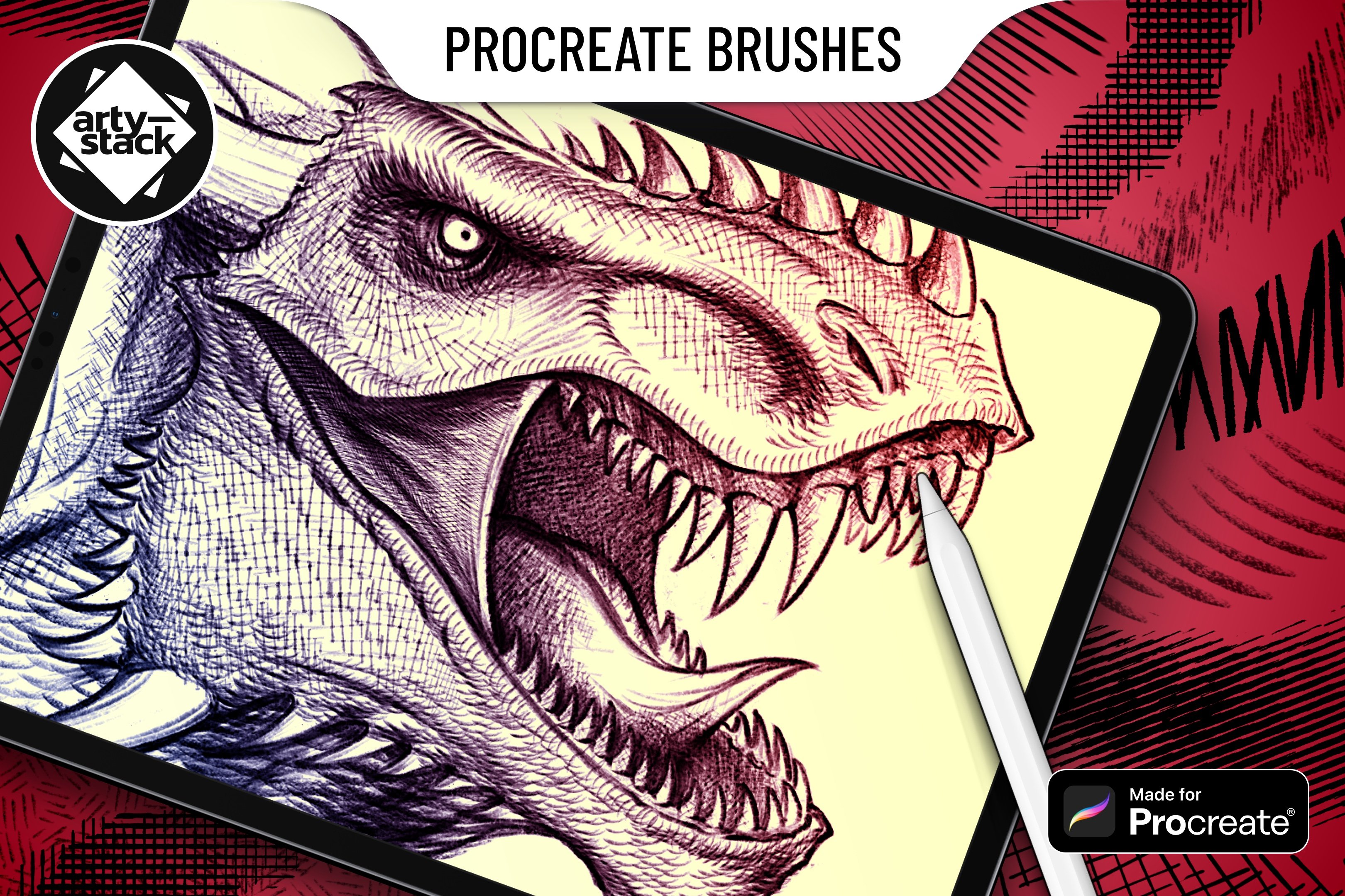 Hatch Brushes for Procreate