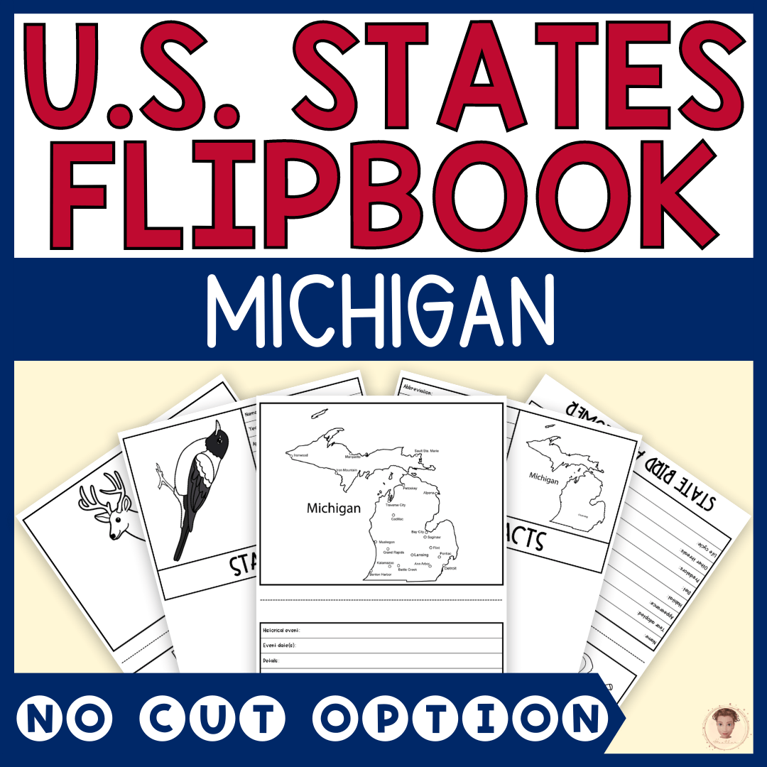 Michigan State Flipbook | Capital, Bird, Flower, Flag, Animal | State ...