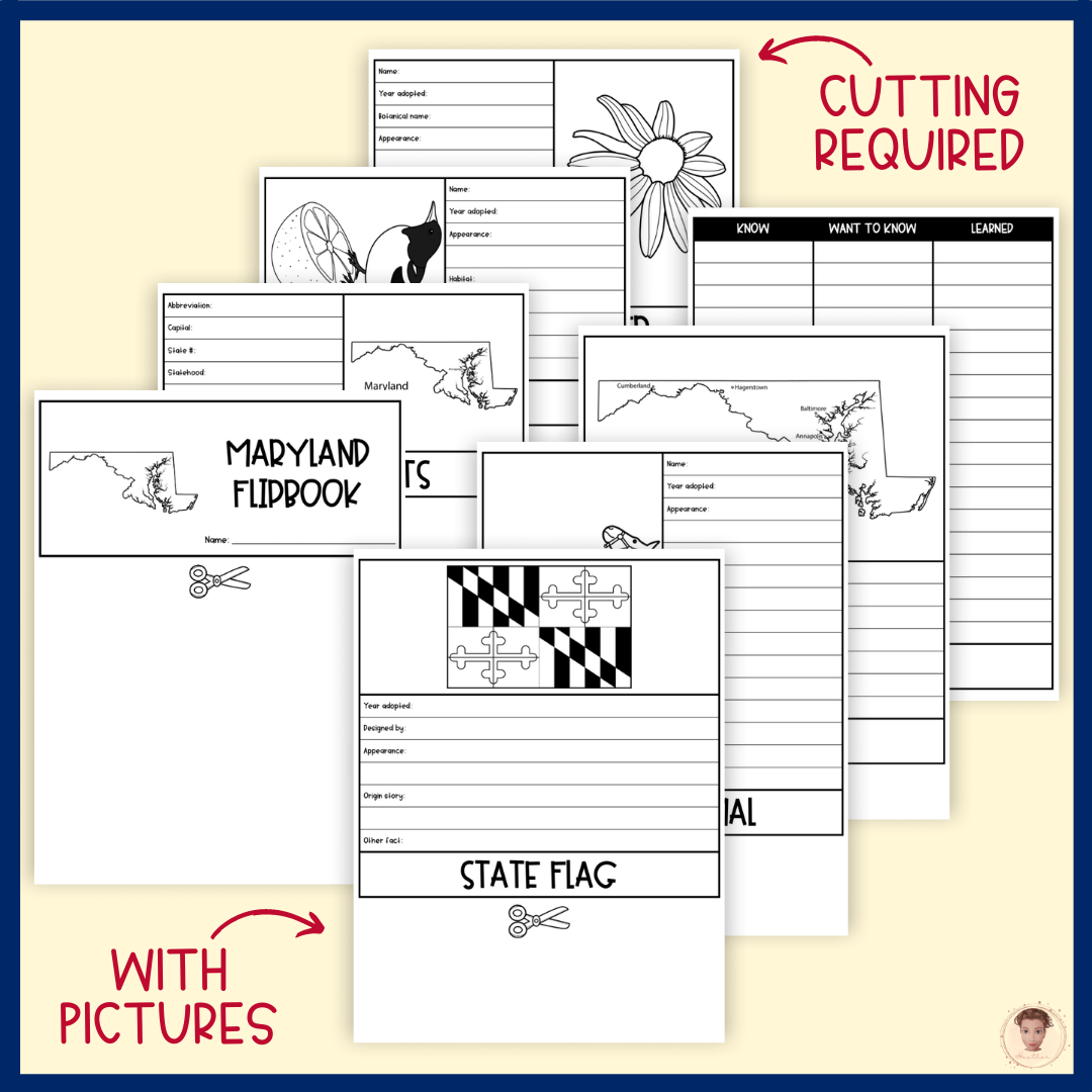 Maryland State Flipbook | Capital, Bird, Flower, Flag, Animal | State ...