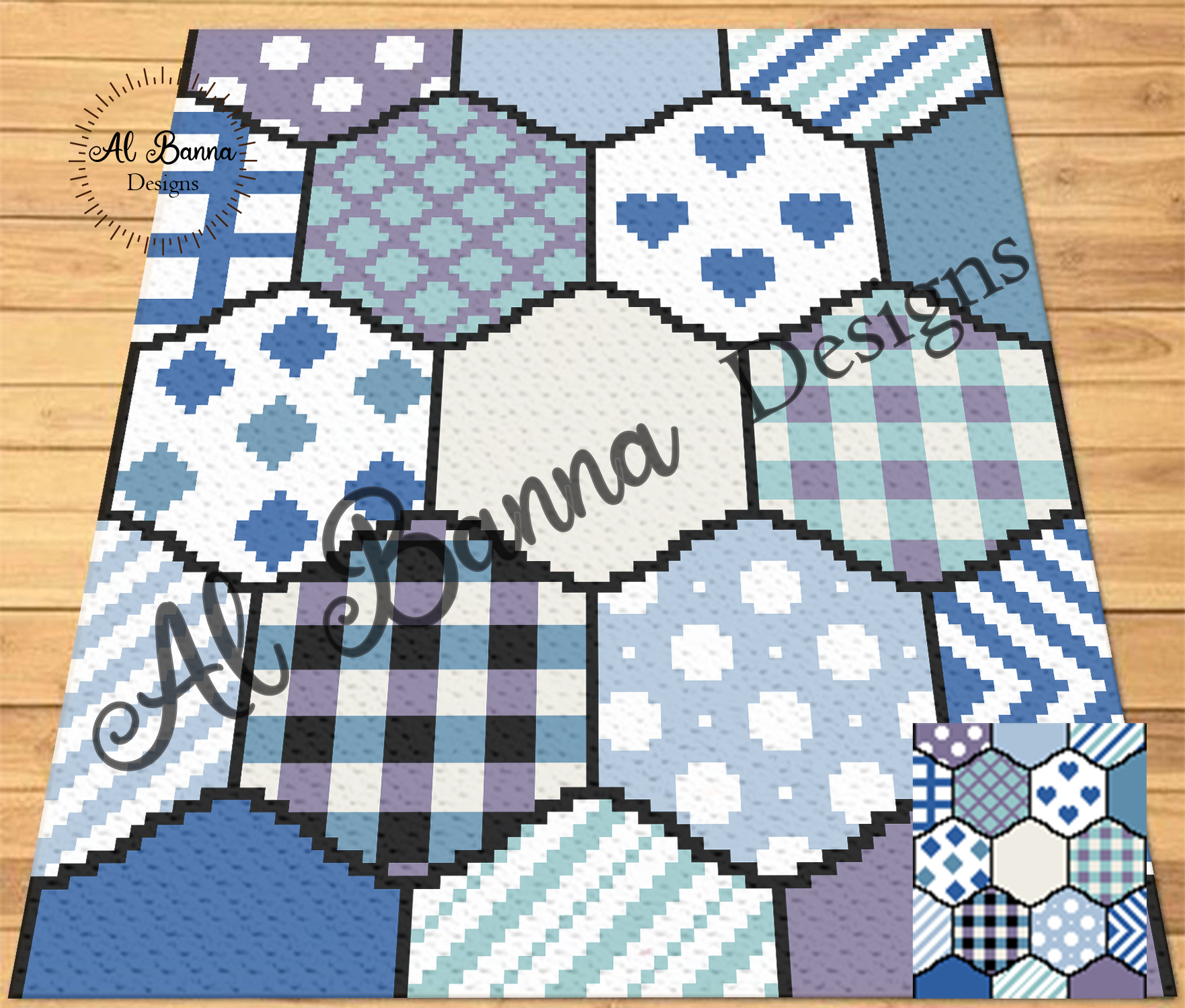 Hexagon Patchwork C2C Graphgan - Payhip