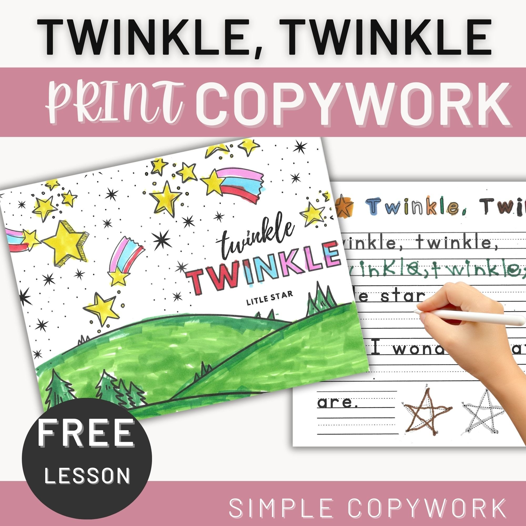 Twinkle, Twinkle, Little Star, 60 pt PRINT, FREE
