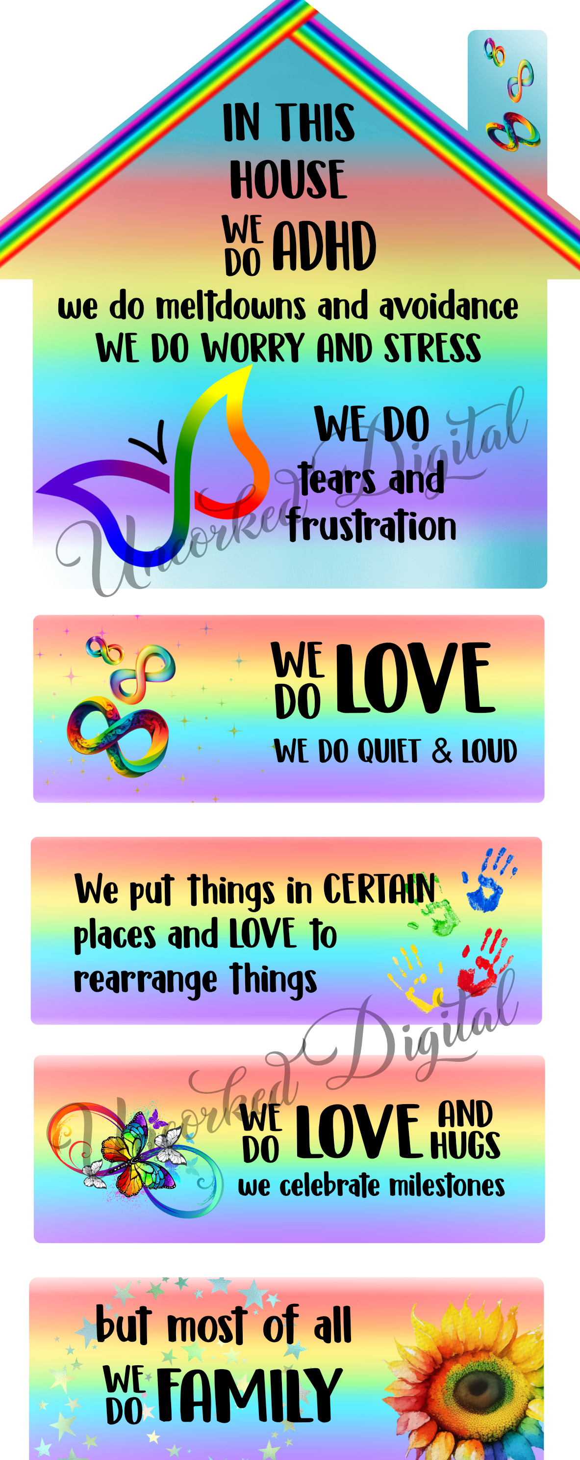 In this house we do ADHD house plaque (woodform) - Payhip