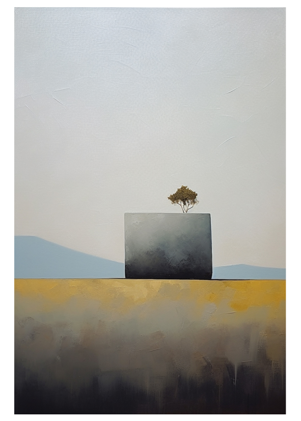 010 Quiet Minimal Abstract Painting - Payhip
