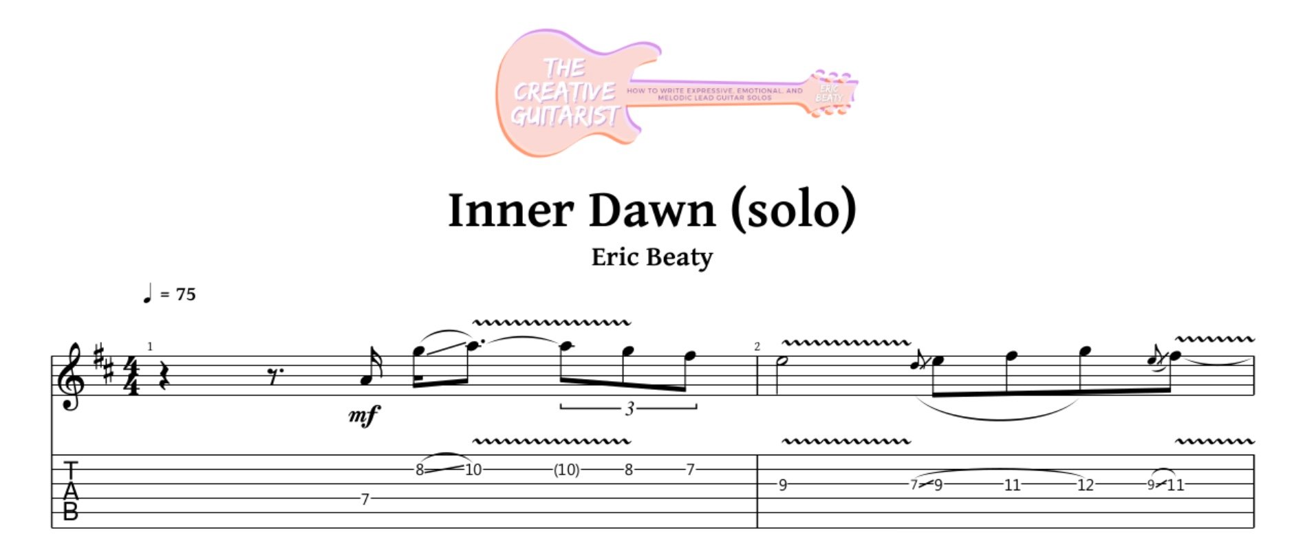 "Inner Dawn" Guitar Solo Tabs & Chord Sheet - Payhip