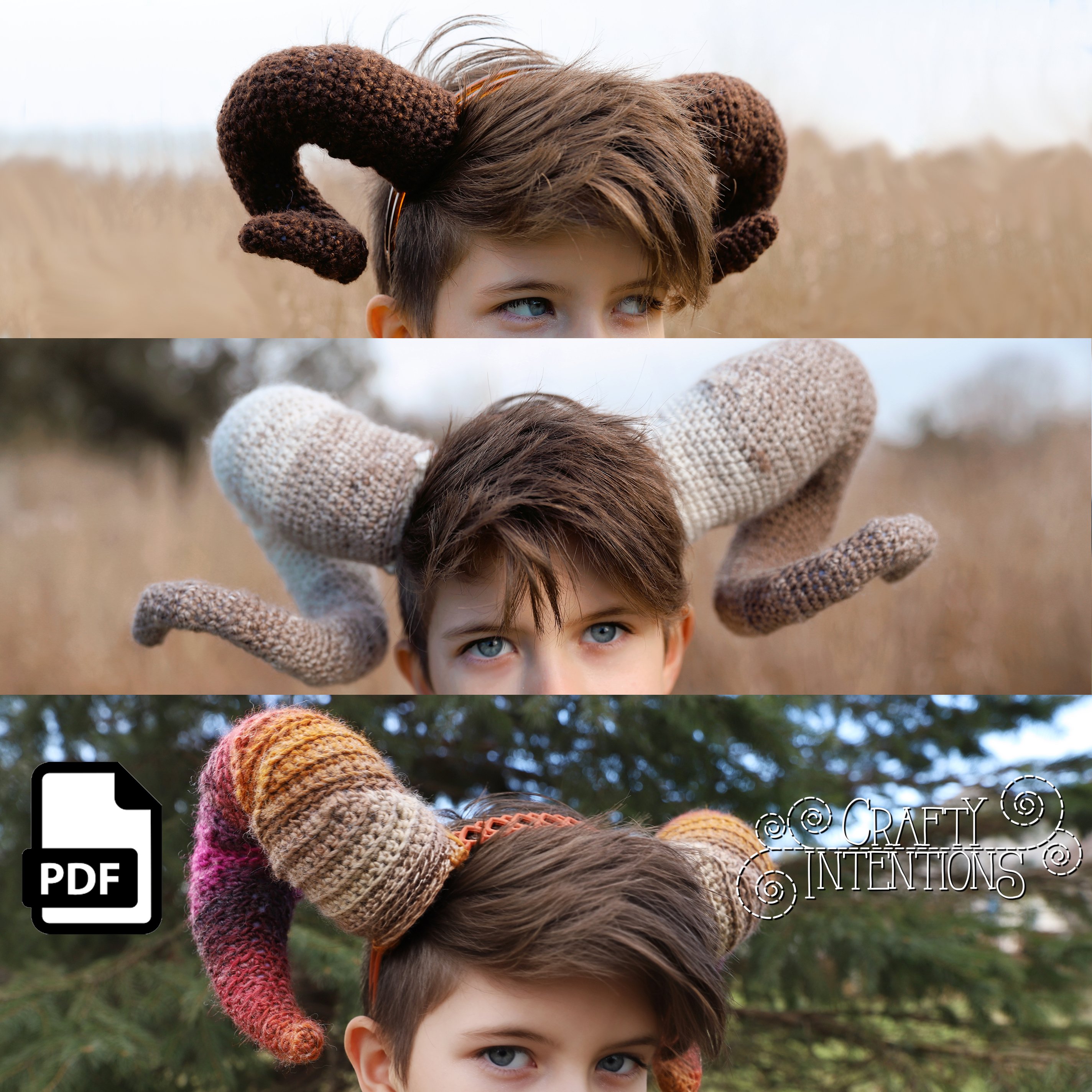 Wearable Horns #1: Ram Horn Patterns