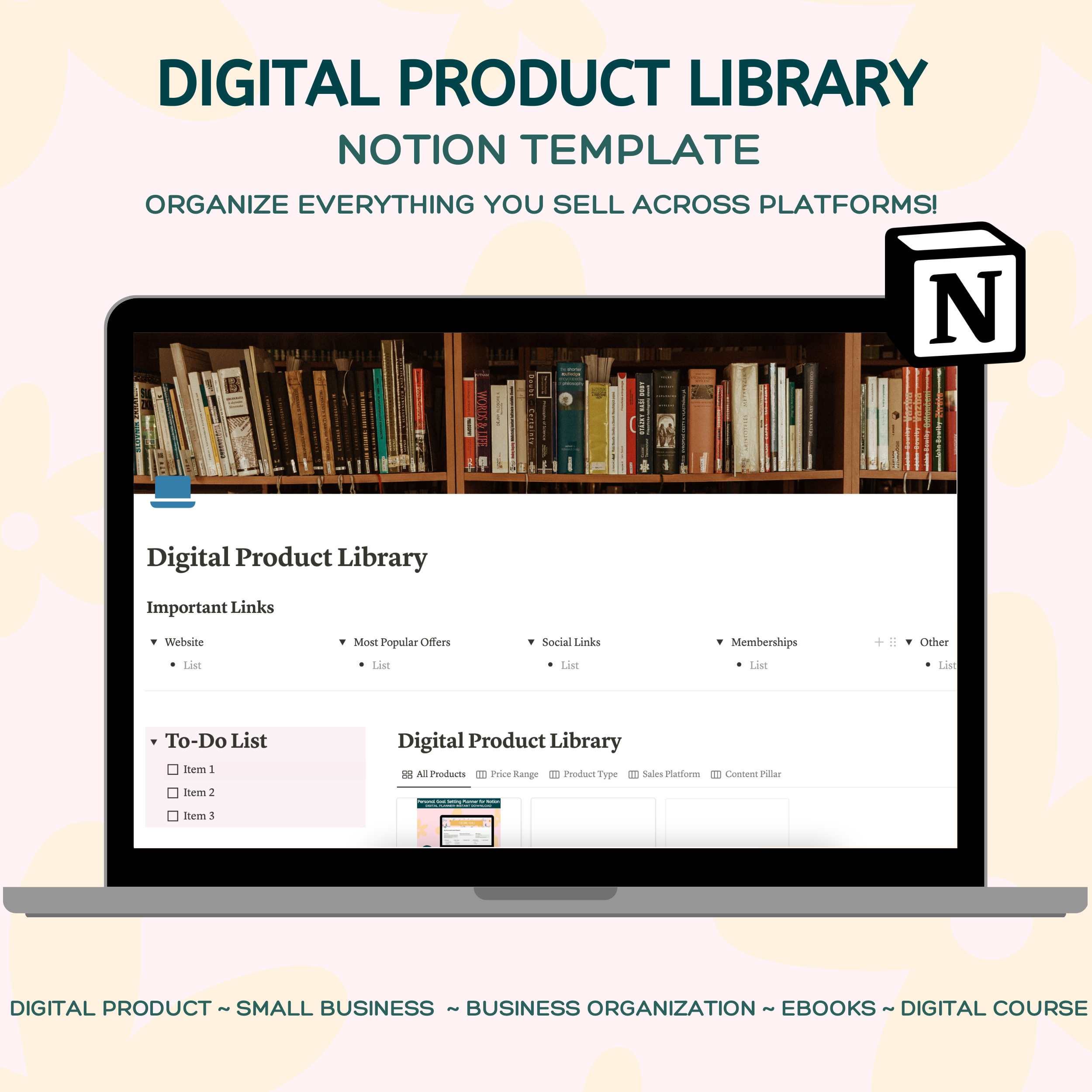 Digital Product Library for Notion - Payhip