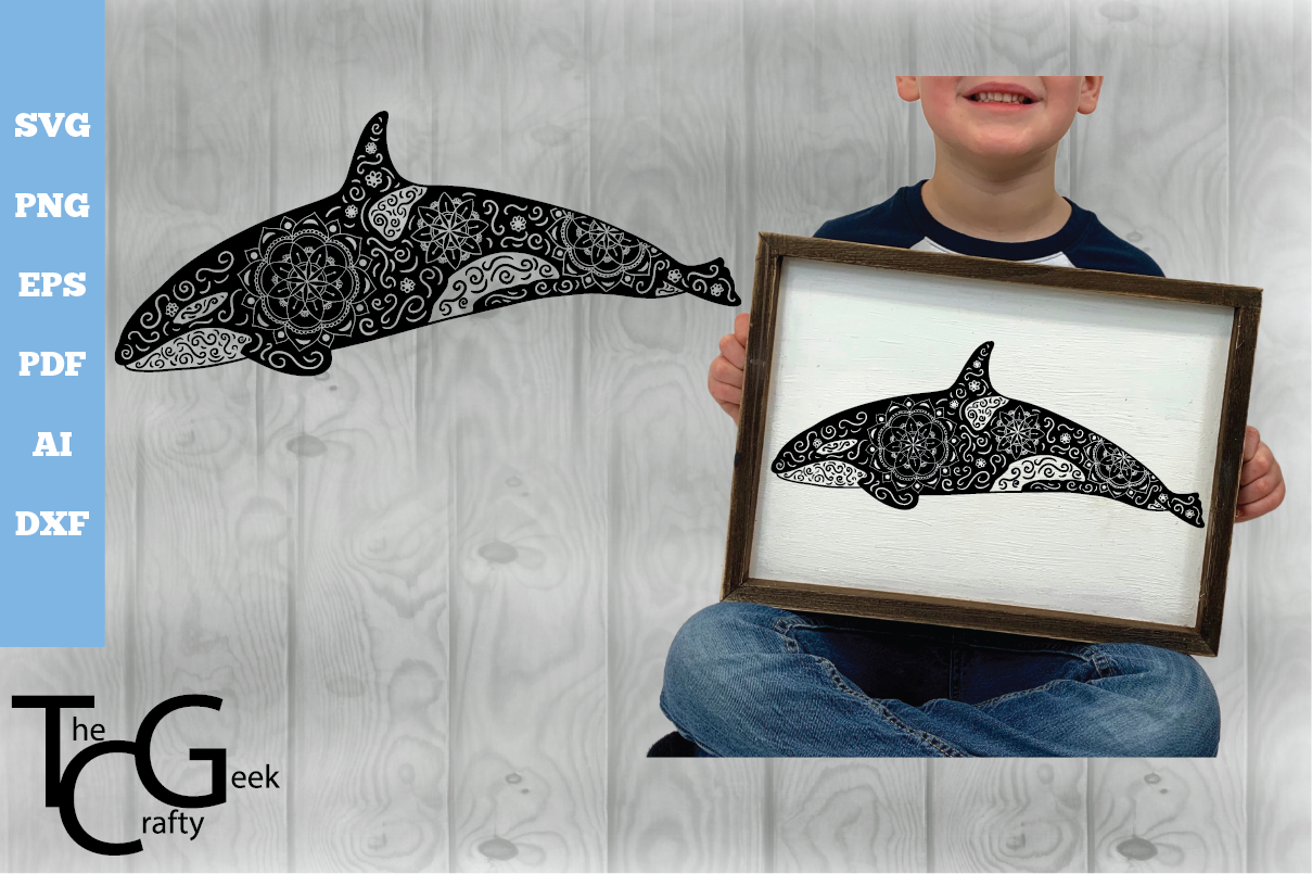 Orca Mandala SVG | Animal Zentangle Cut File