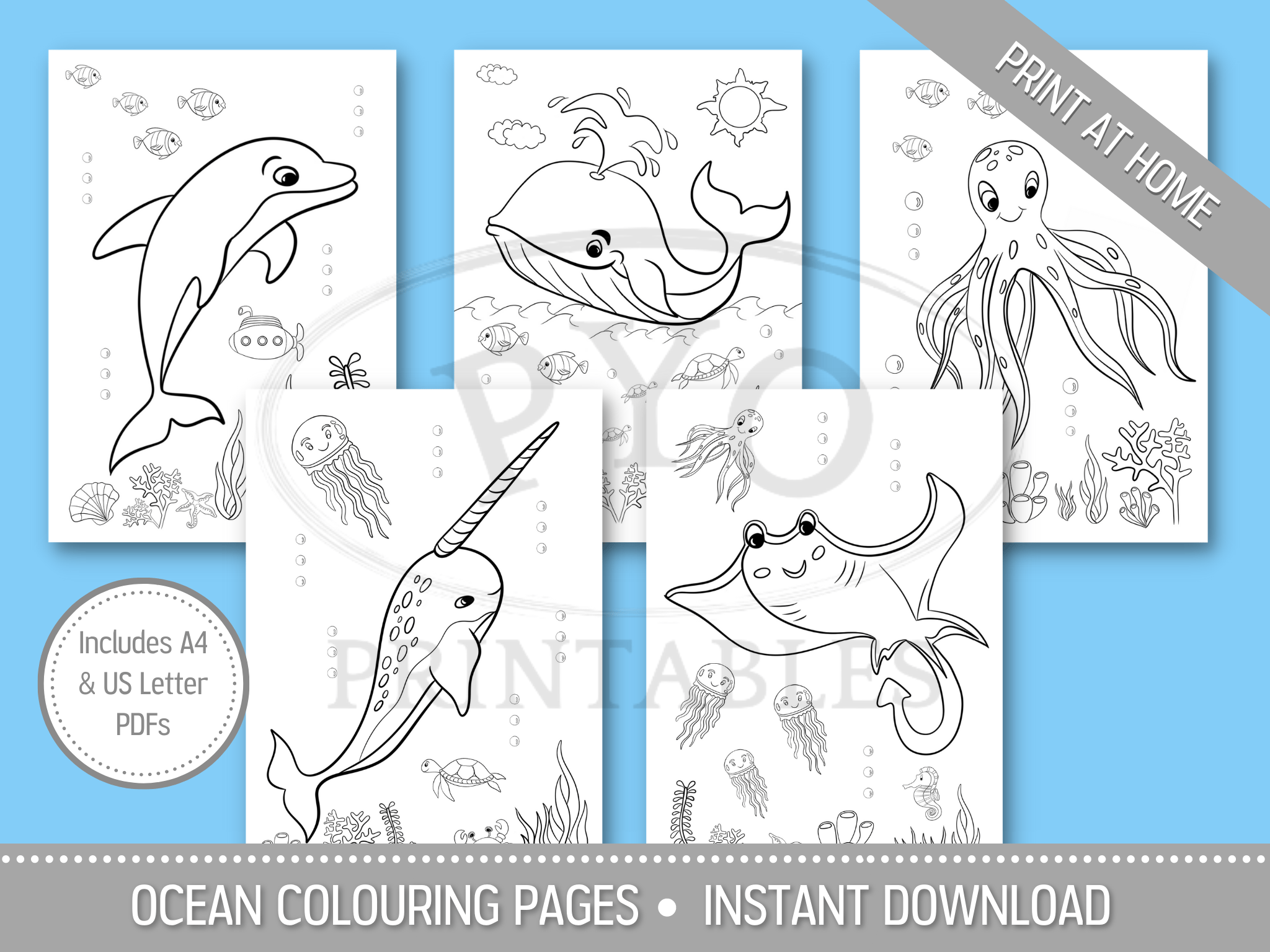 Printable Ocean Colouring Pages