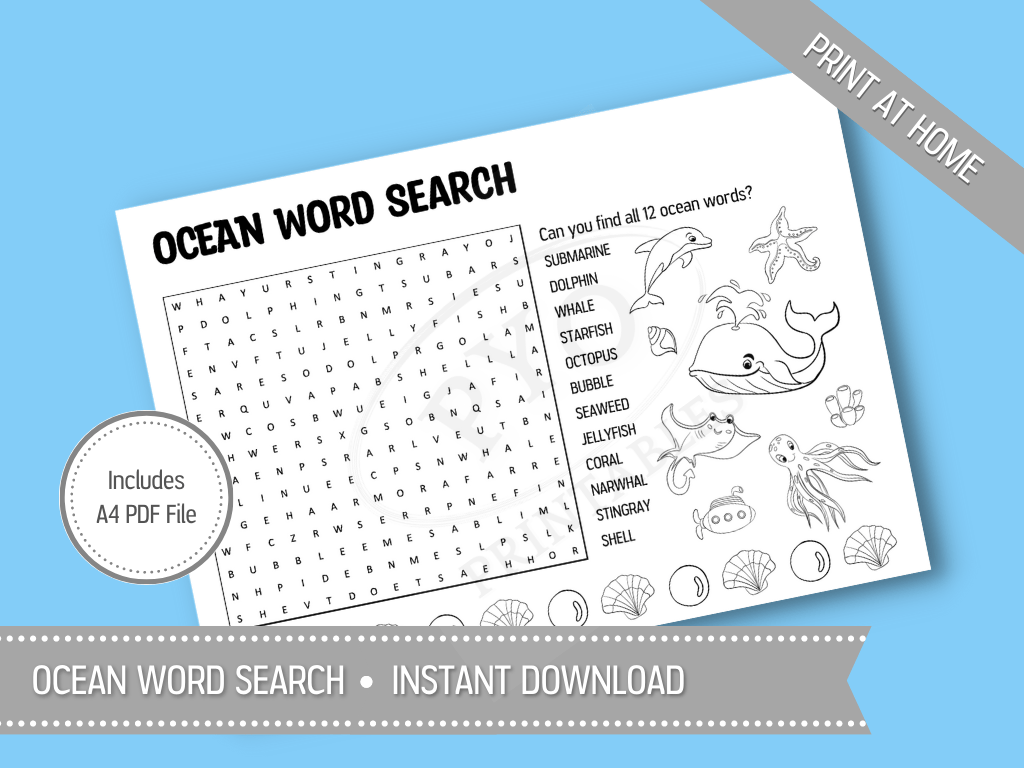 Printable Ocean Word Search