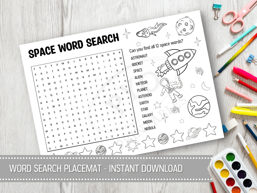 Printable Space Word Search