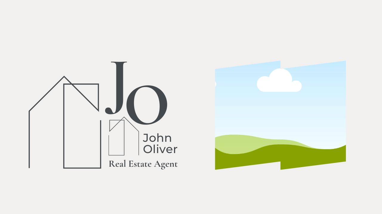 Customizable Modern, minimalist initials with house motif Zoom virtual ...