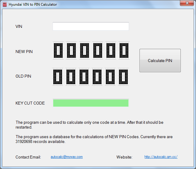 Hyndai & Kia VIN To PIN Calculator Offline