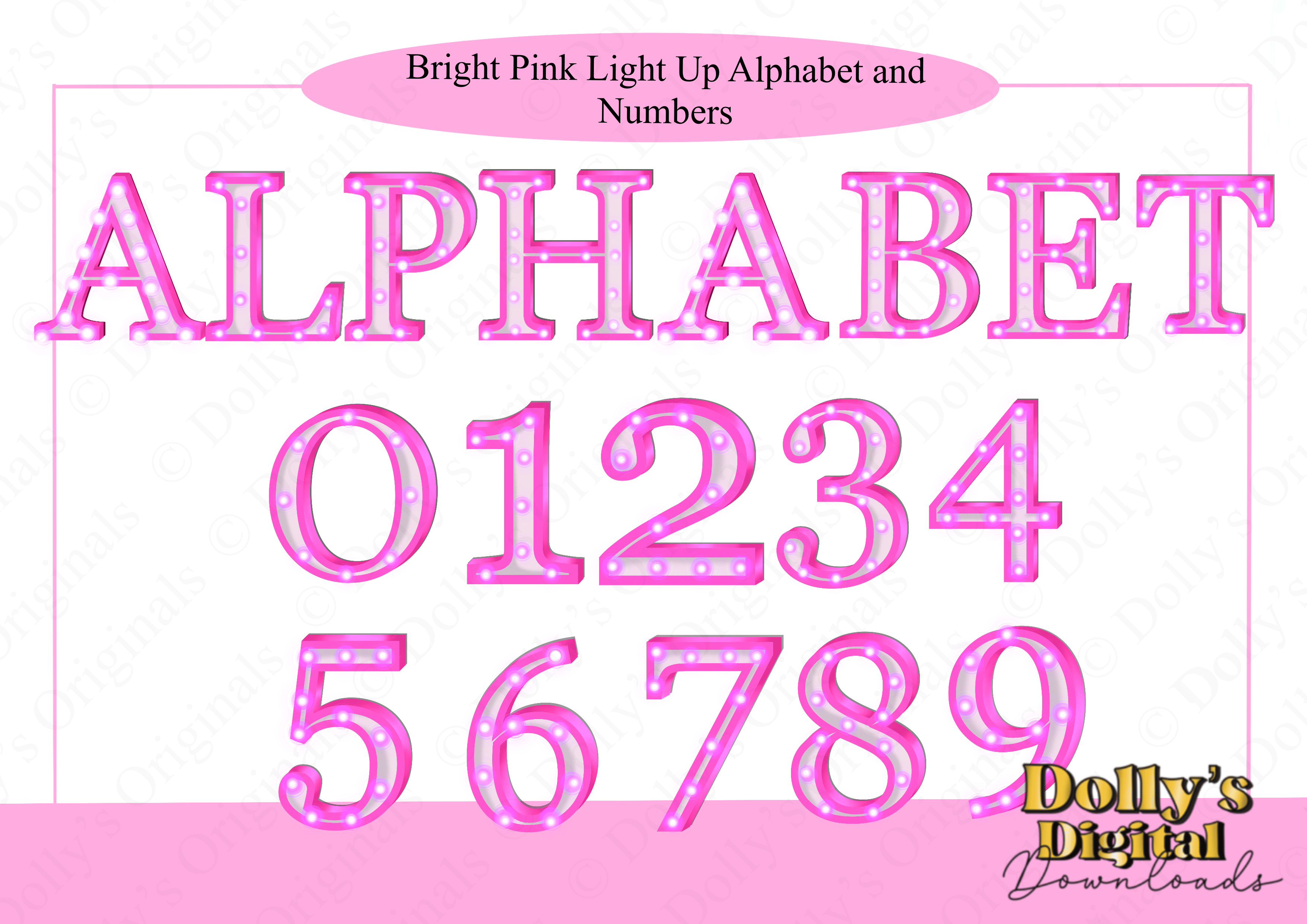 Bright Pink Light Up Alphabet and Numbers - Payhip