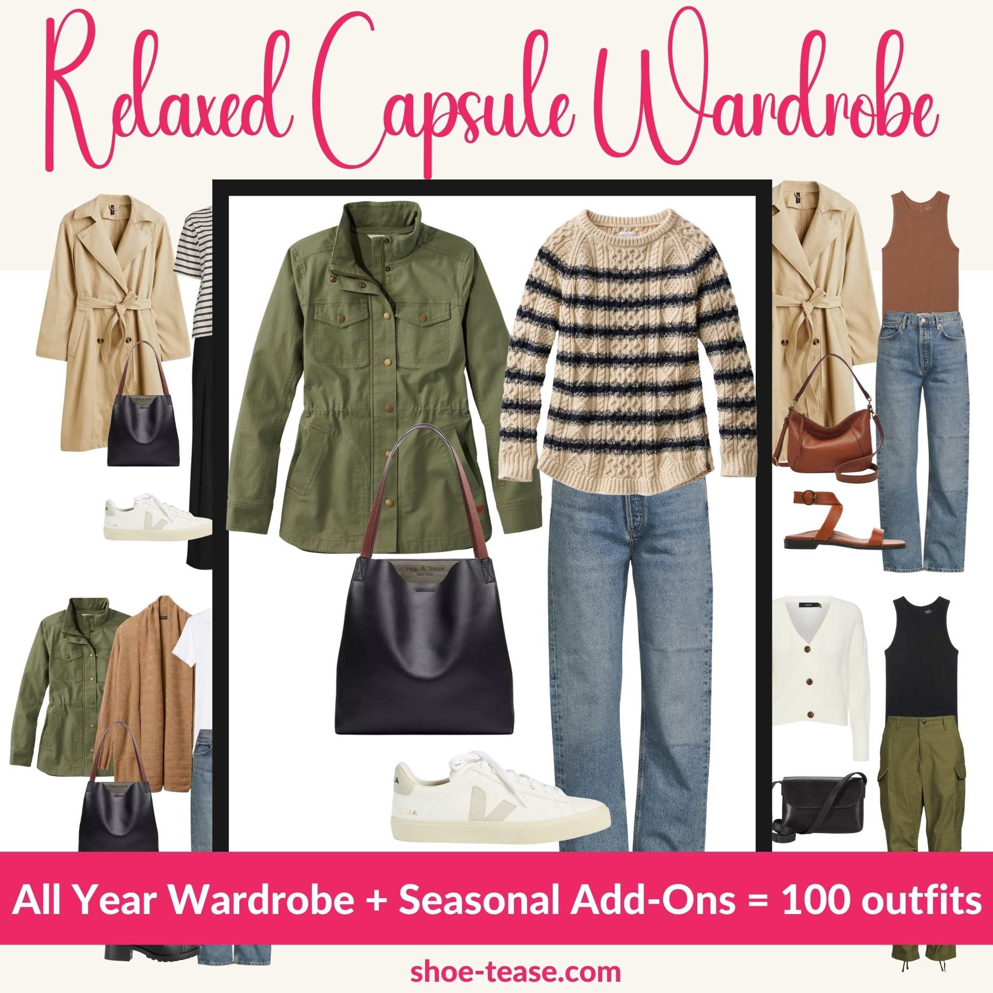 Relaxed Capsule Wardrobe Planner for Women | 4-Season Wardrobe | Core ...