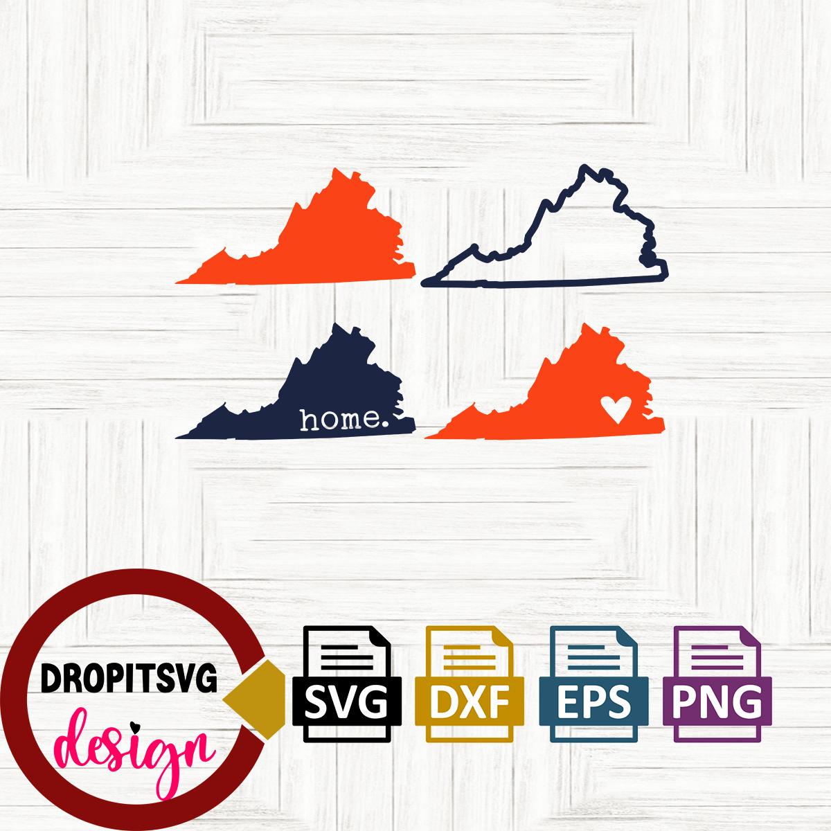 Virginia Svg Bundle Format, PNG ,DXF,EPS Digital printing Files - Payhip