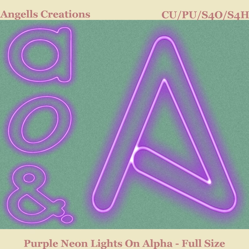 Purple Neon Lights On Alpha