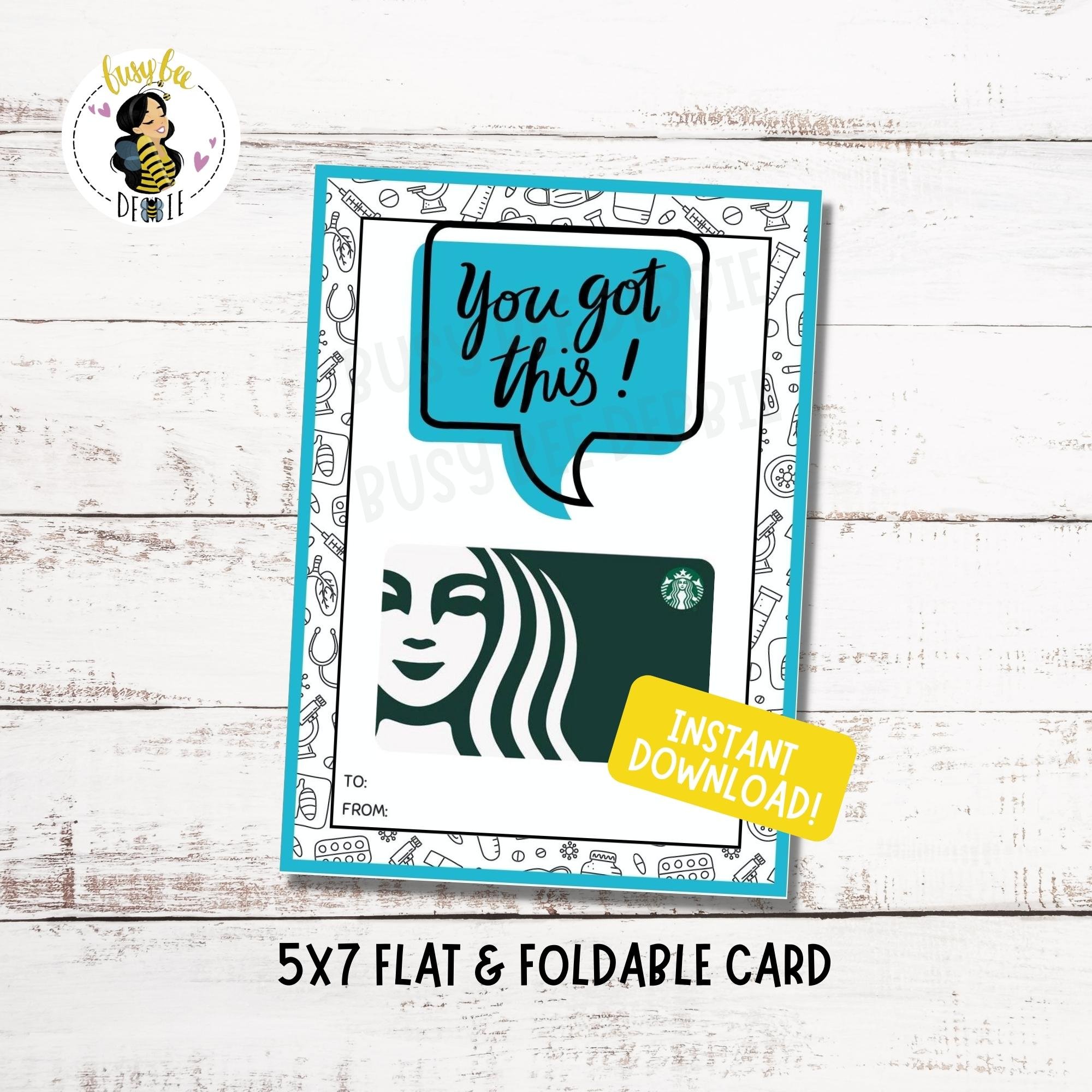 Printable Starbucks Gift Card Birthday Card Holder | Gift Card Holder ...