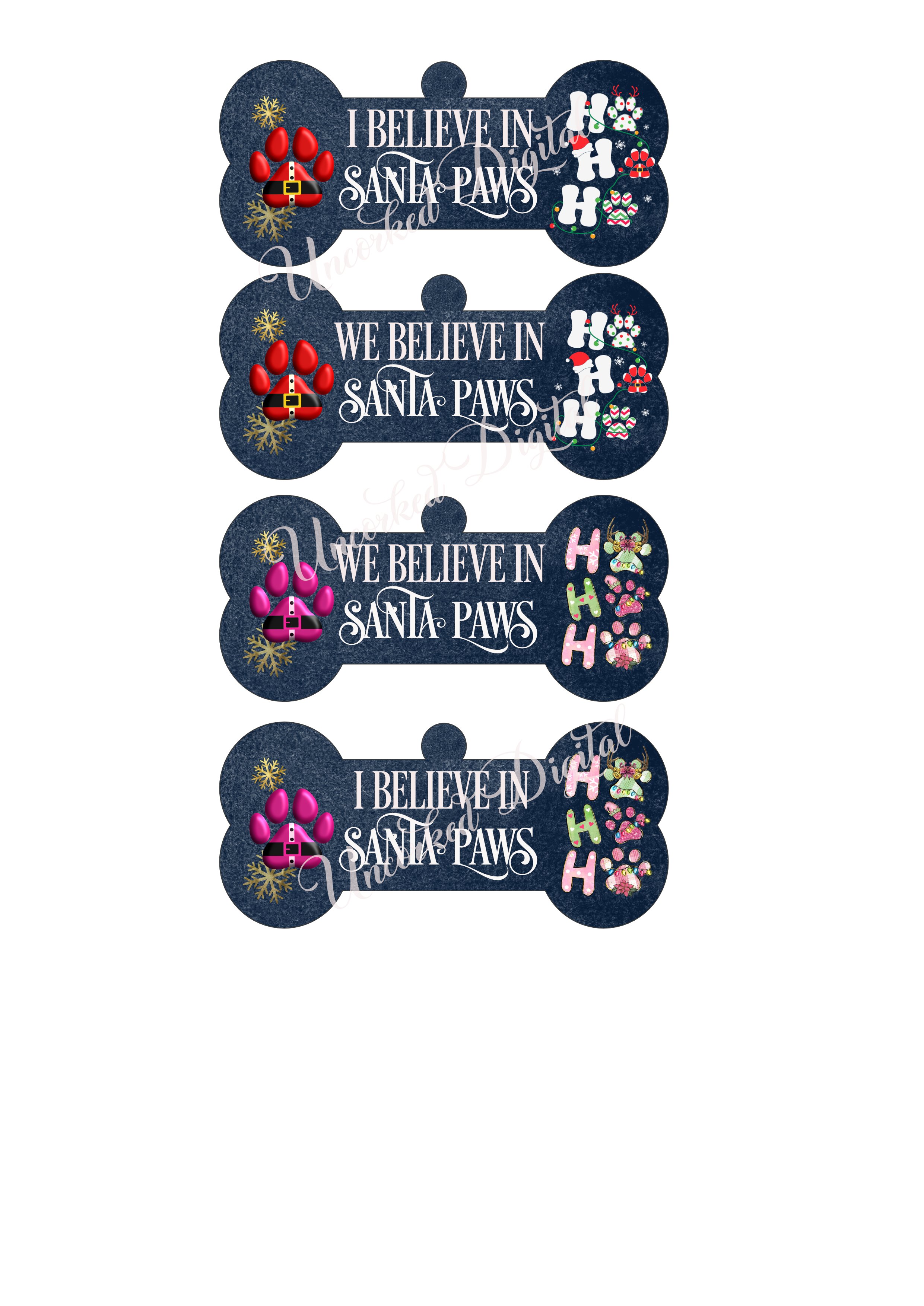 Santa Paws bone bauble no personlaised - Payhip