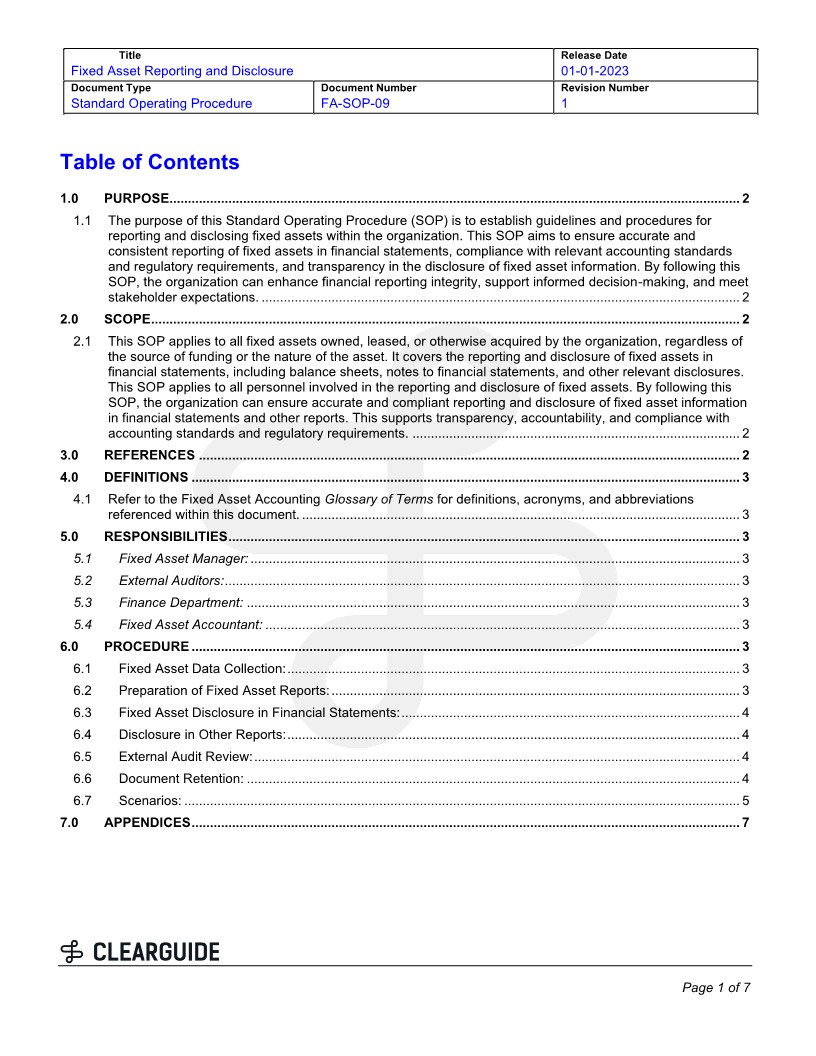 FA-SOP-01_Fixed Asset Accounting