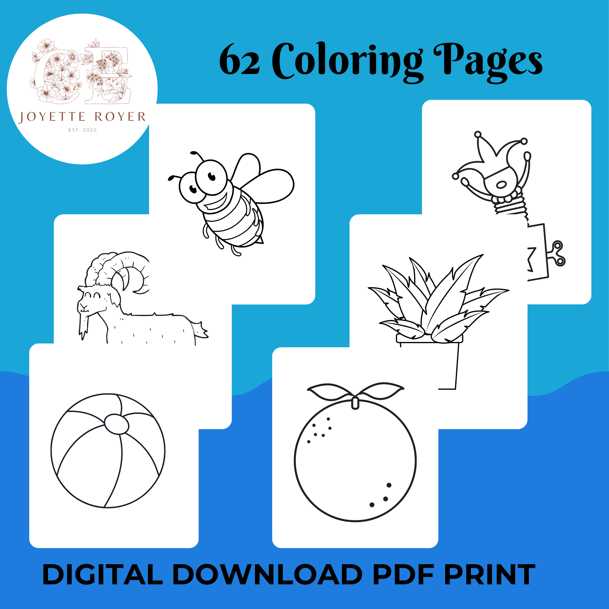 62 Printable coloring pages for kids - Toddlers, preschoolers, Coloring ...