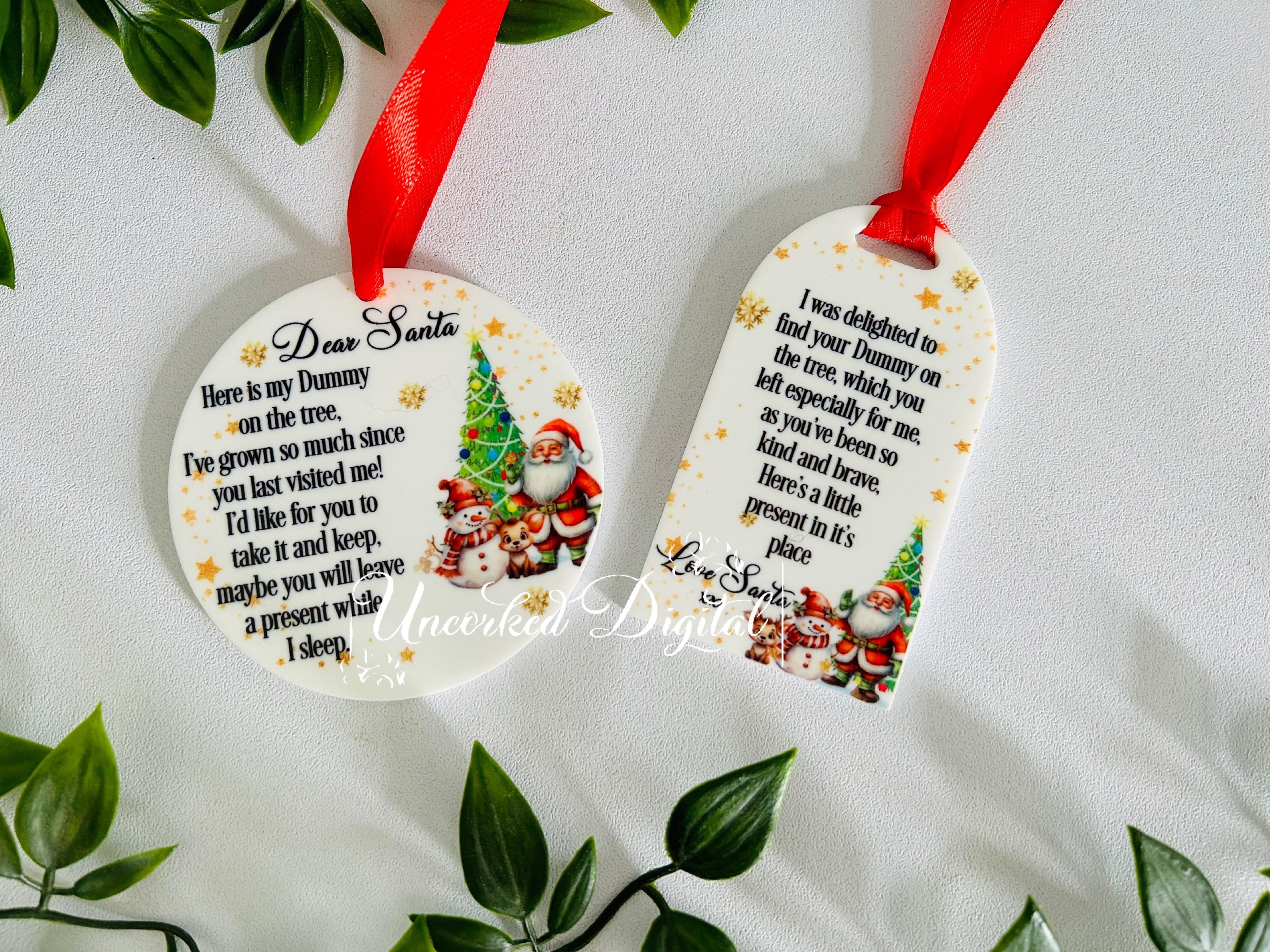 Santa Dummy bauble and gift tag - Payhip