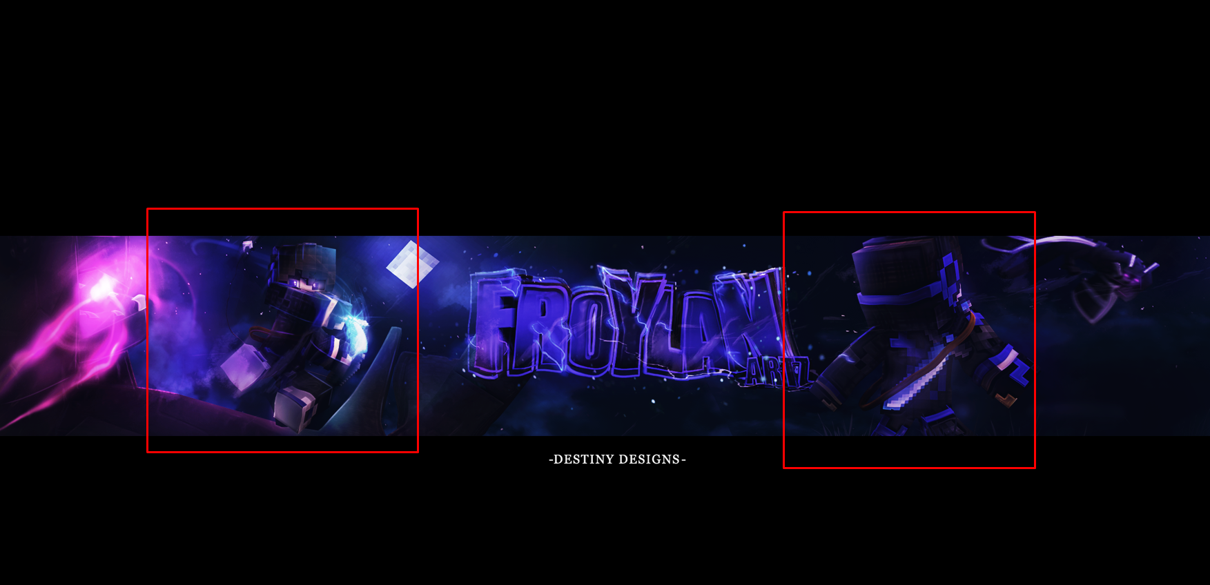 Minecraft Banner (2 character render in banner) - Payhip