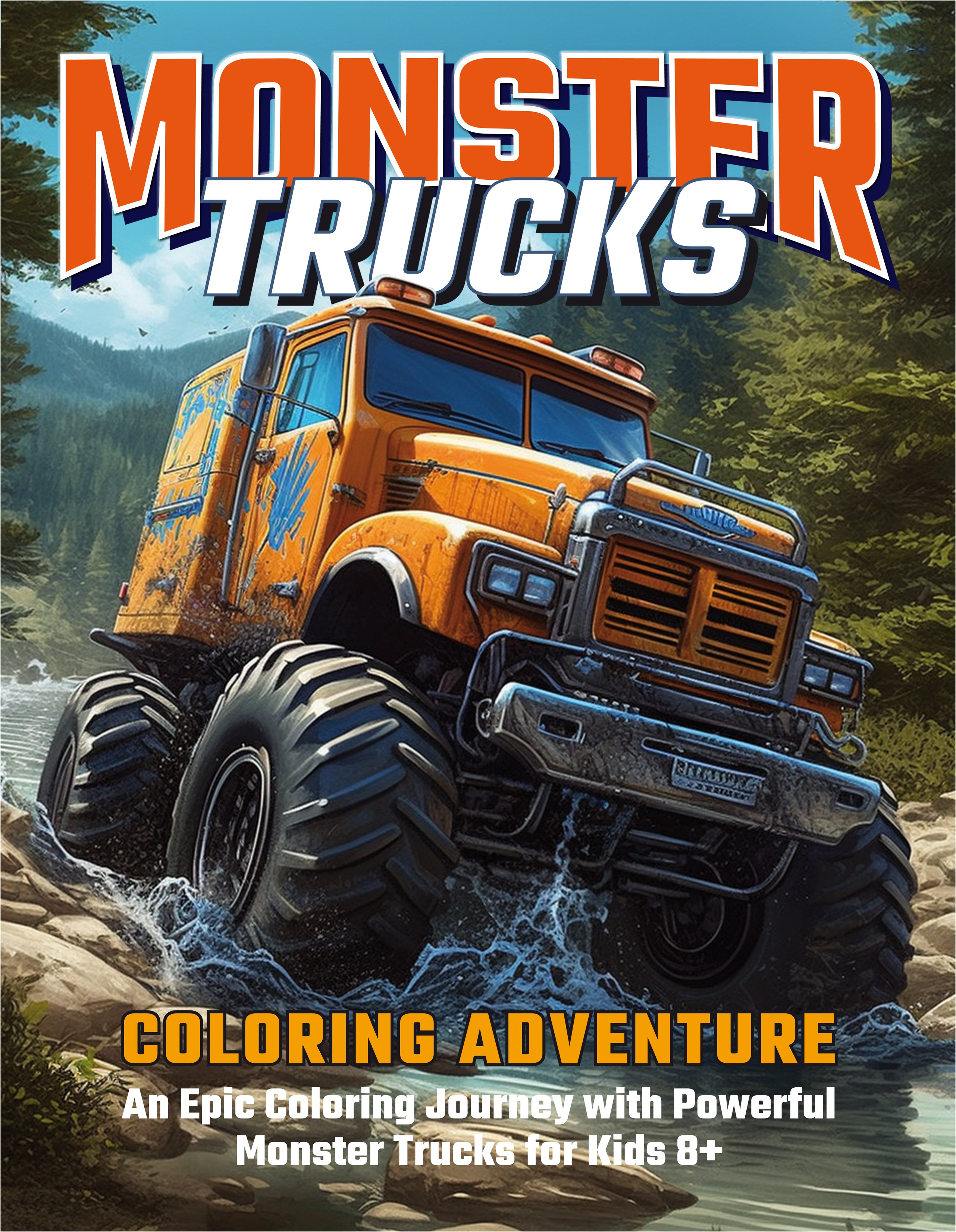 MONSTER TRUCKS Coloring Adventure: An Epic Coloring Journey With ...