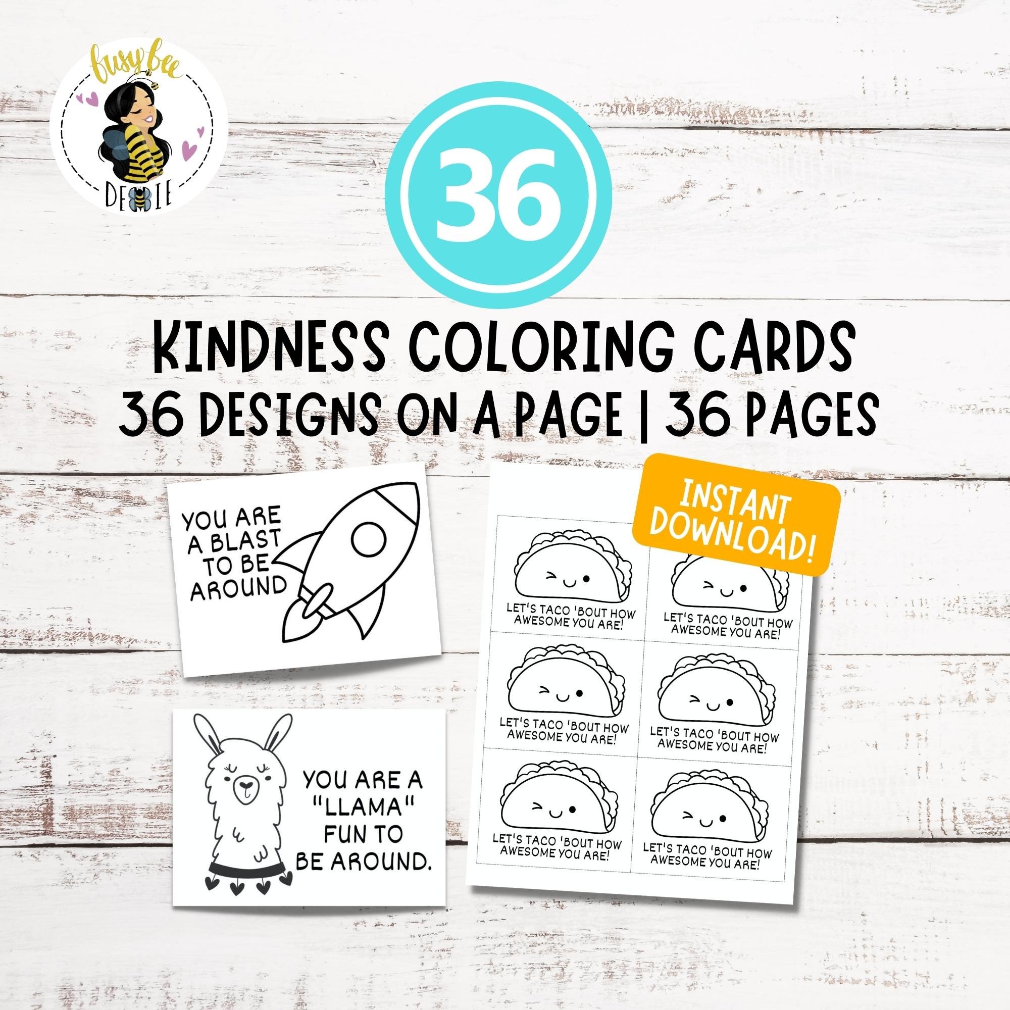 Printable Affirmation Coloring Cards for Kids | Affirmations for Kids ...