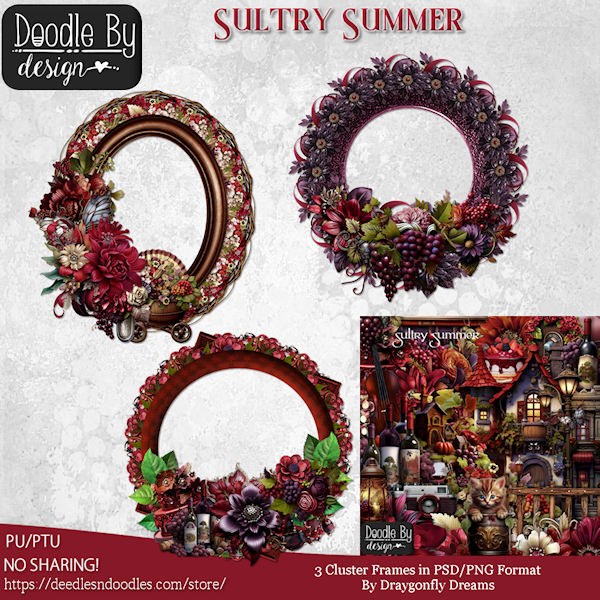 Sultry Summer Cluster Frame