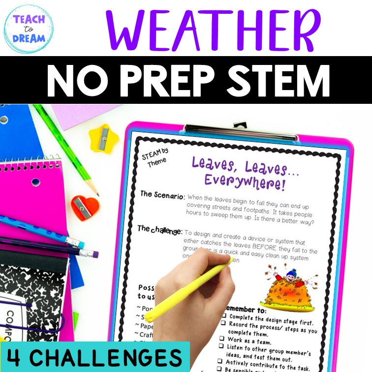 Weather STEM Challenges | 4 STEAM Activities | Design Engineer Process