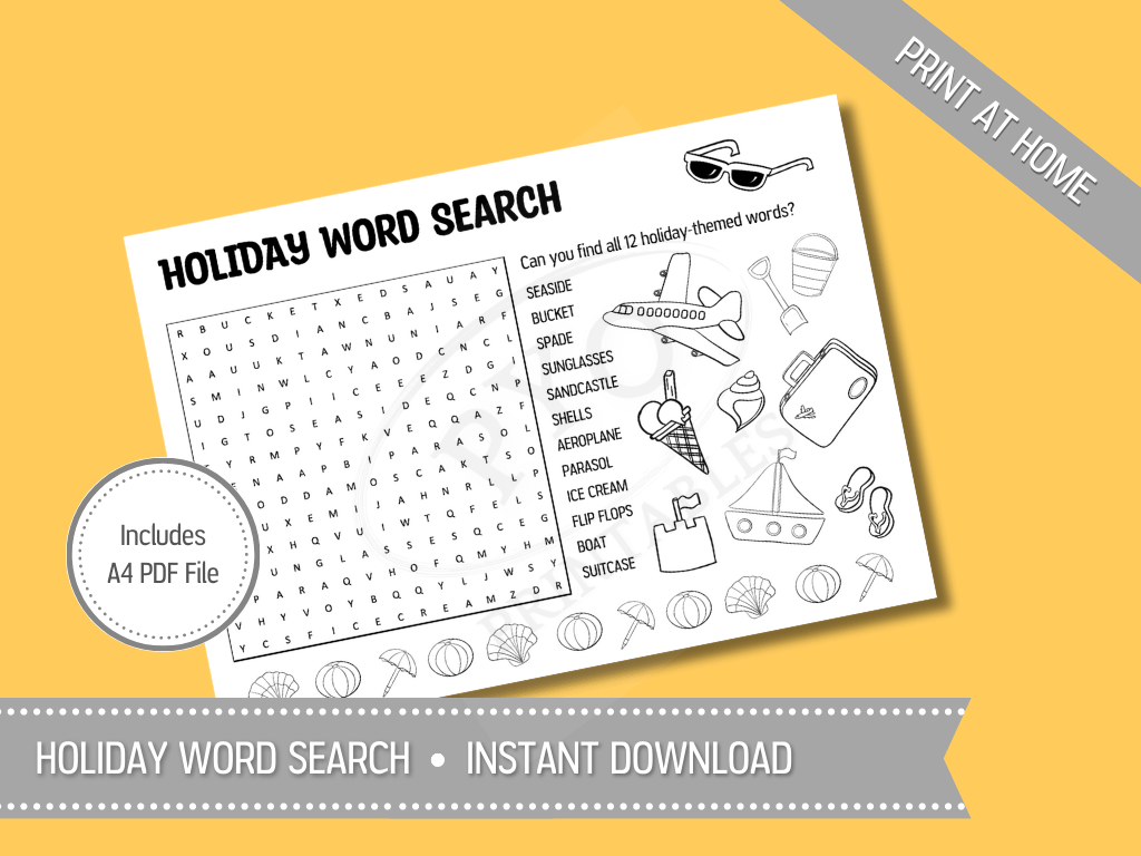 Printable Holiday Word Search