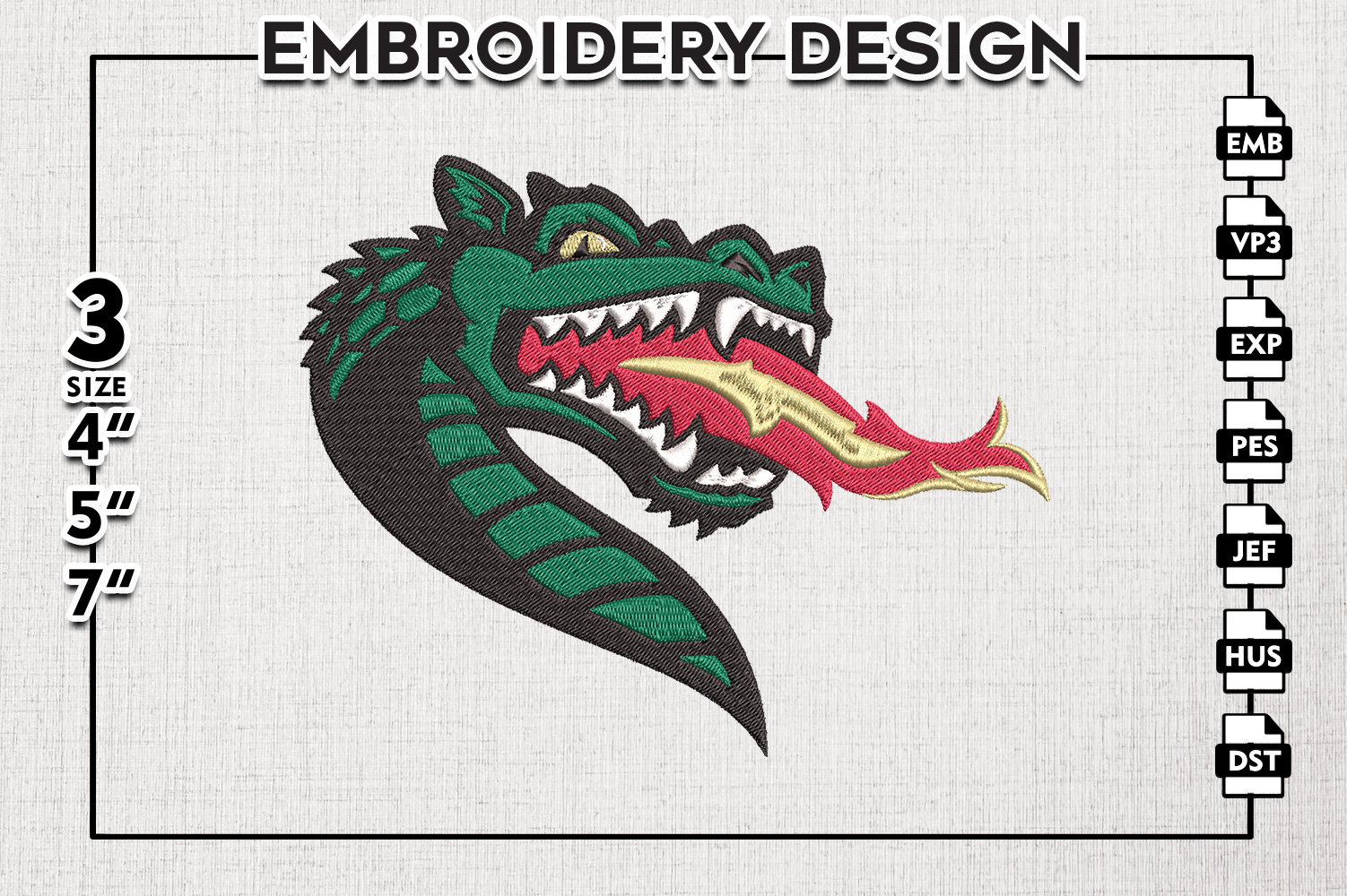 Team Mascot Embroidery Designs