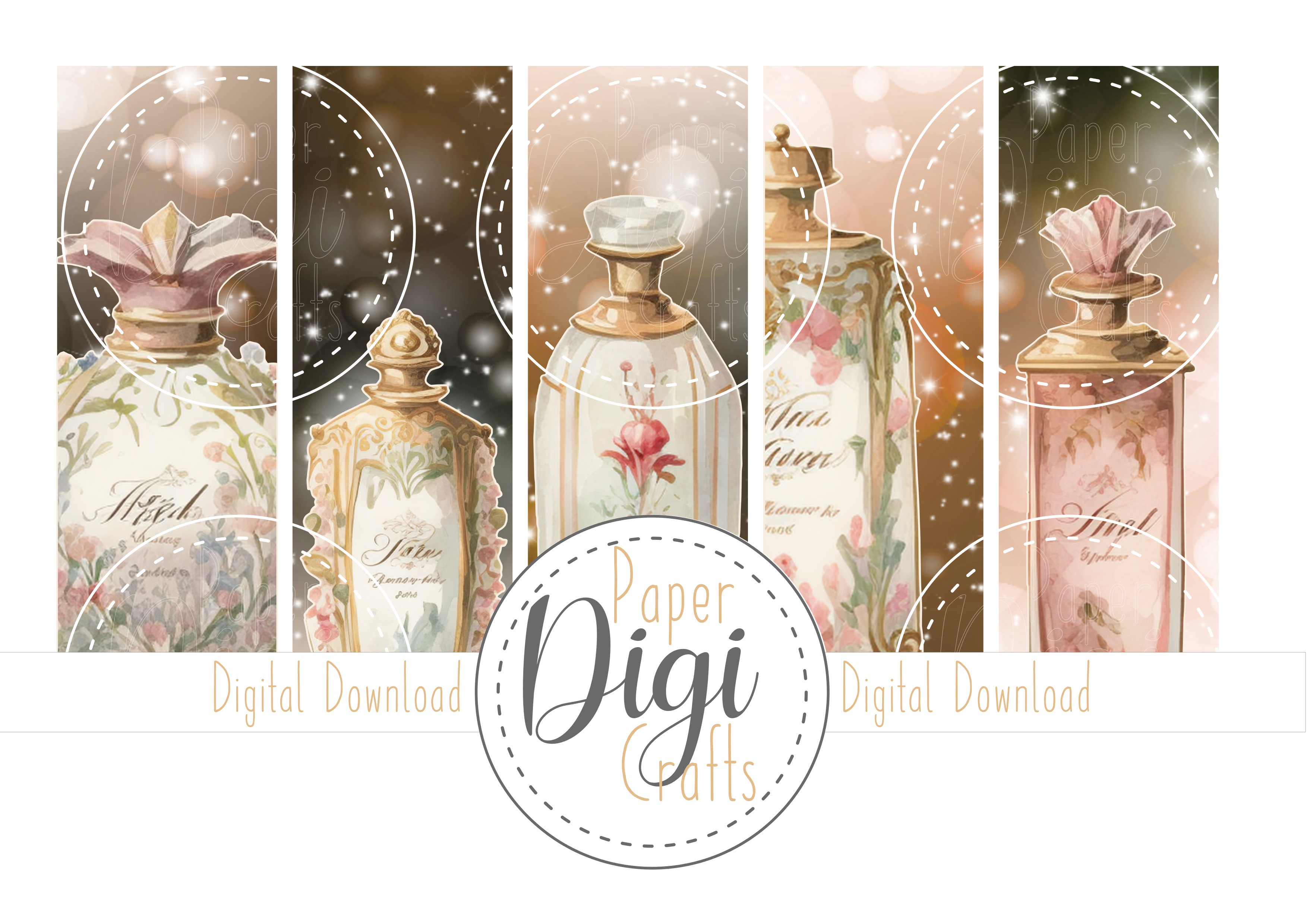 Moth & Moon Bookmarks | Digital Download | Bookmark Sheet | Bookmarks ...