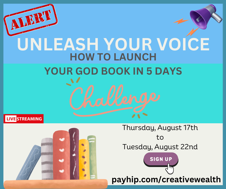 Unleash Your Voice - 5 Day Launch Your God Idea Book Challenge ...