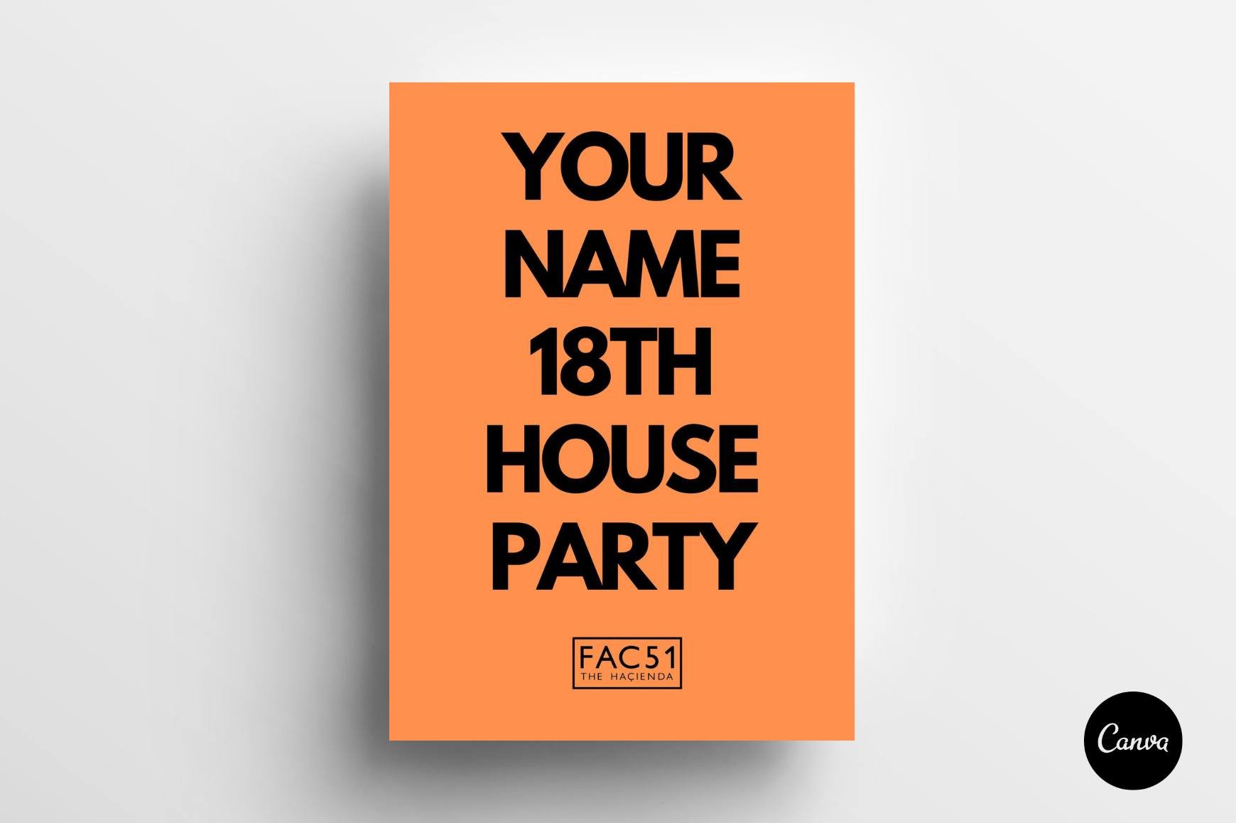 Editable House Party Poster - Payhip