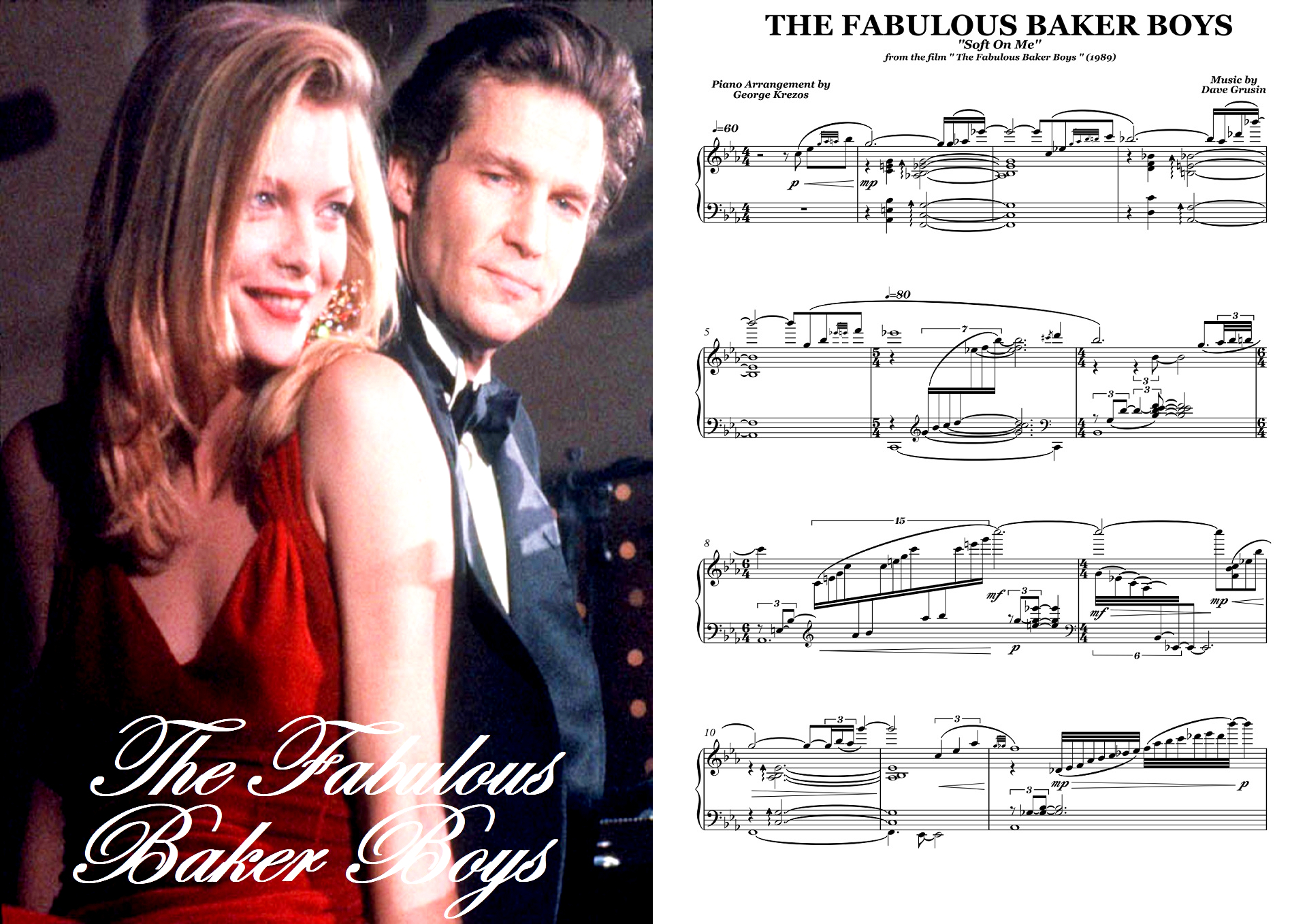 The Fabulous Baker Boys (1989) Soft On Me - Dave Grusin (Piano Sheet Music)