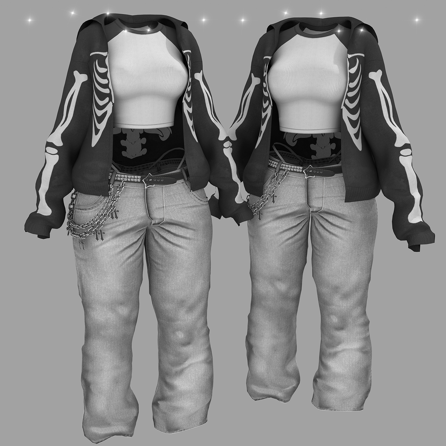 Skull Full set- C&P - Zinpia'fit base - Vrchat assets - Payhip