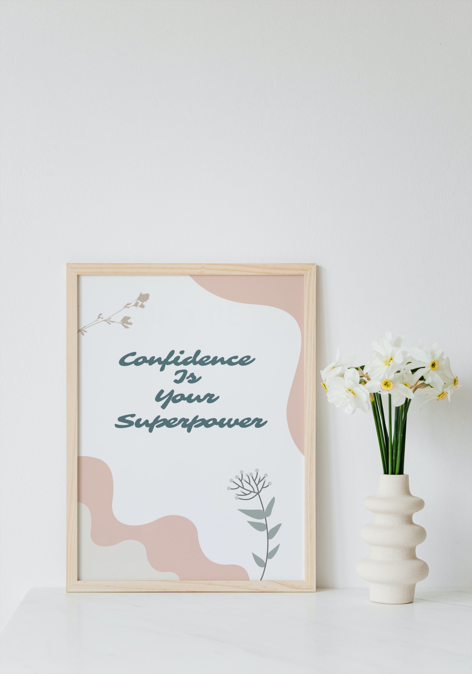 Printable Wall Art, Confident is your Superpower, Positive Quotes ...
