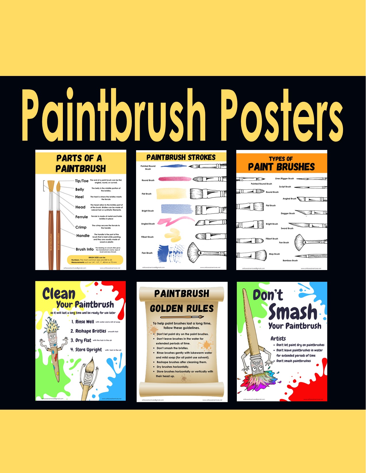 Paintbrush Posters - Handouts Set - Payhip