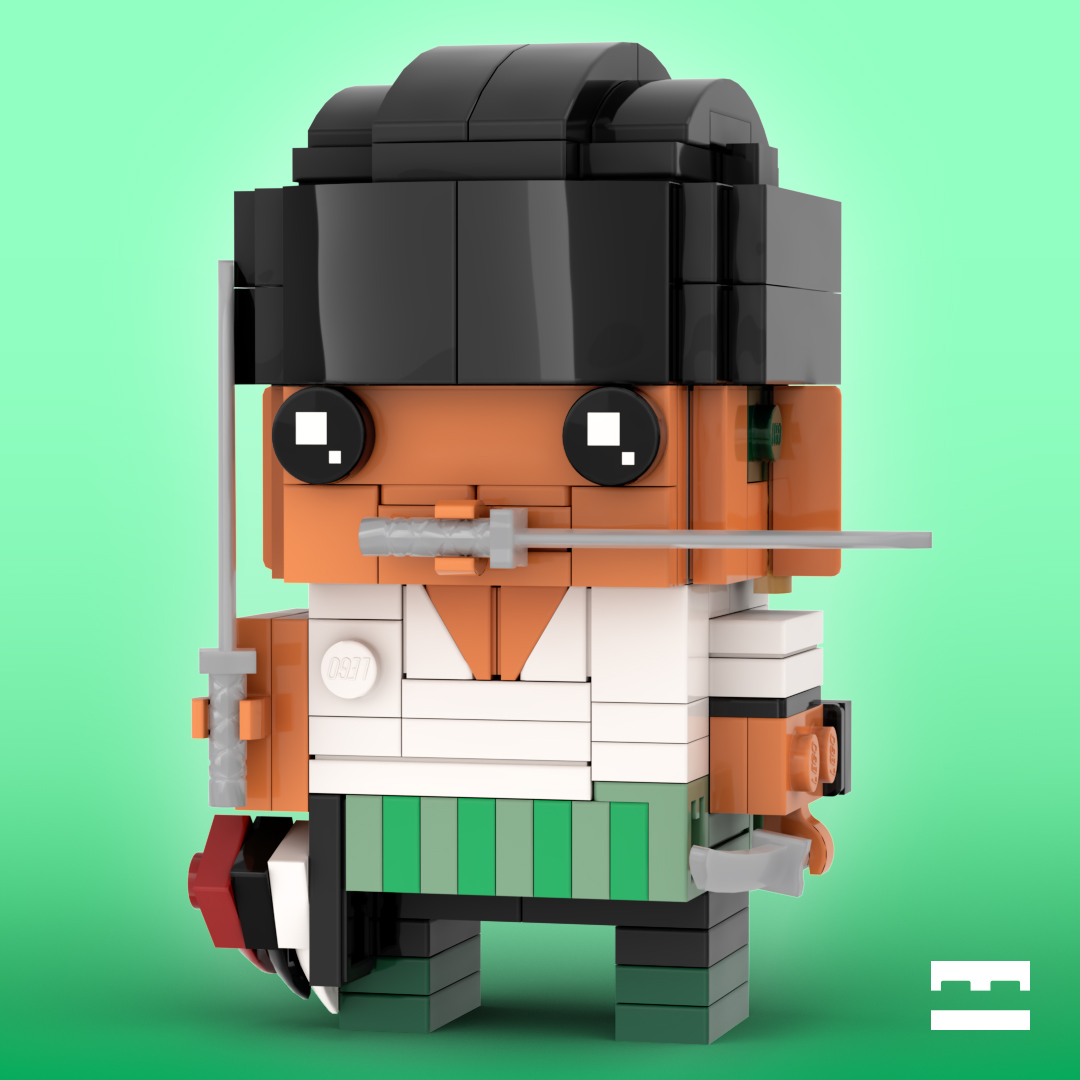 Roronoa Zoro Brickheadz LEGO MOC - Netflix One Piece - Payhip
