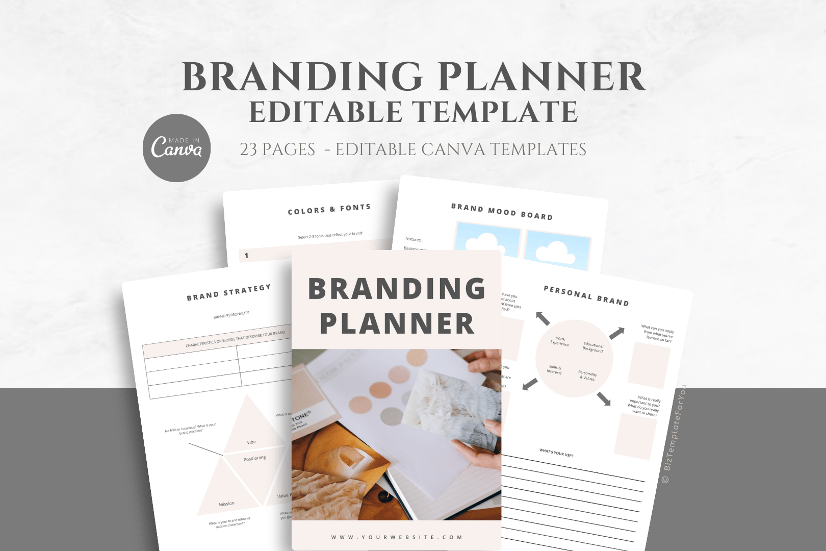 Editable Branding Planner Template, Branding Strategy Workbook for ...