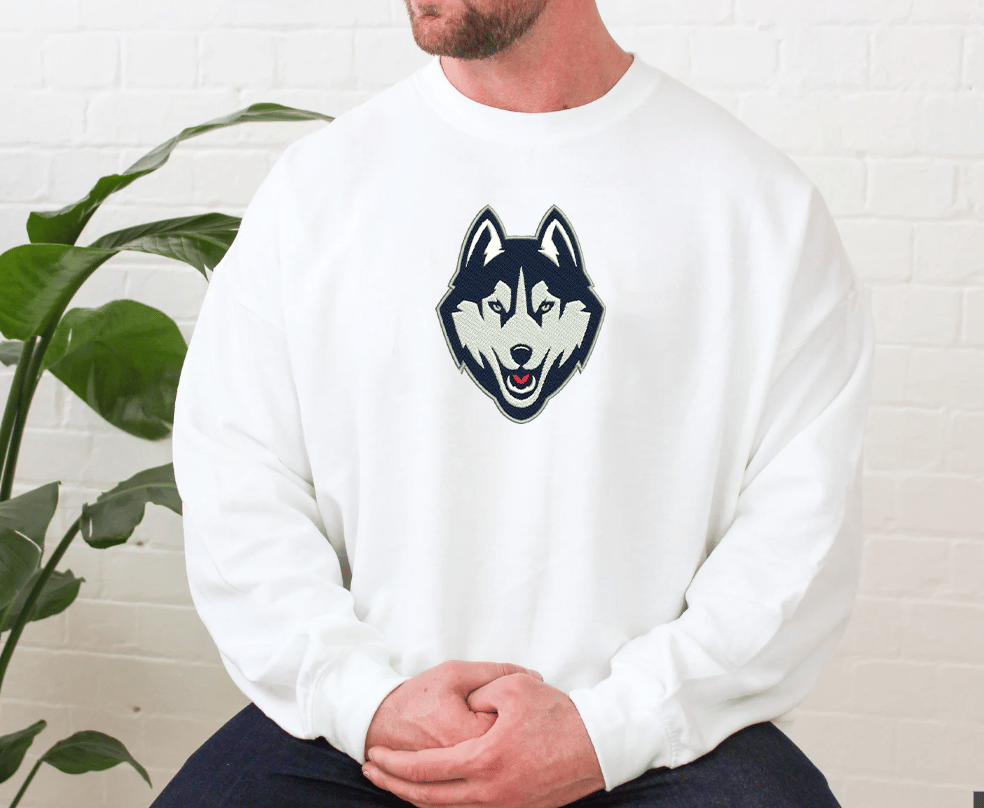 UConn Huskies Embroidery Design, NCAA Logo Embroidery Files, Machine ...
