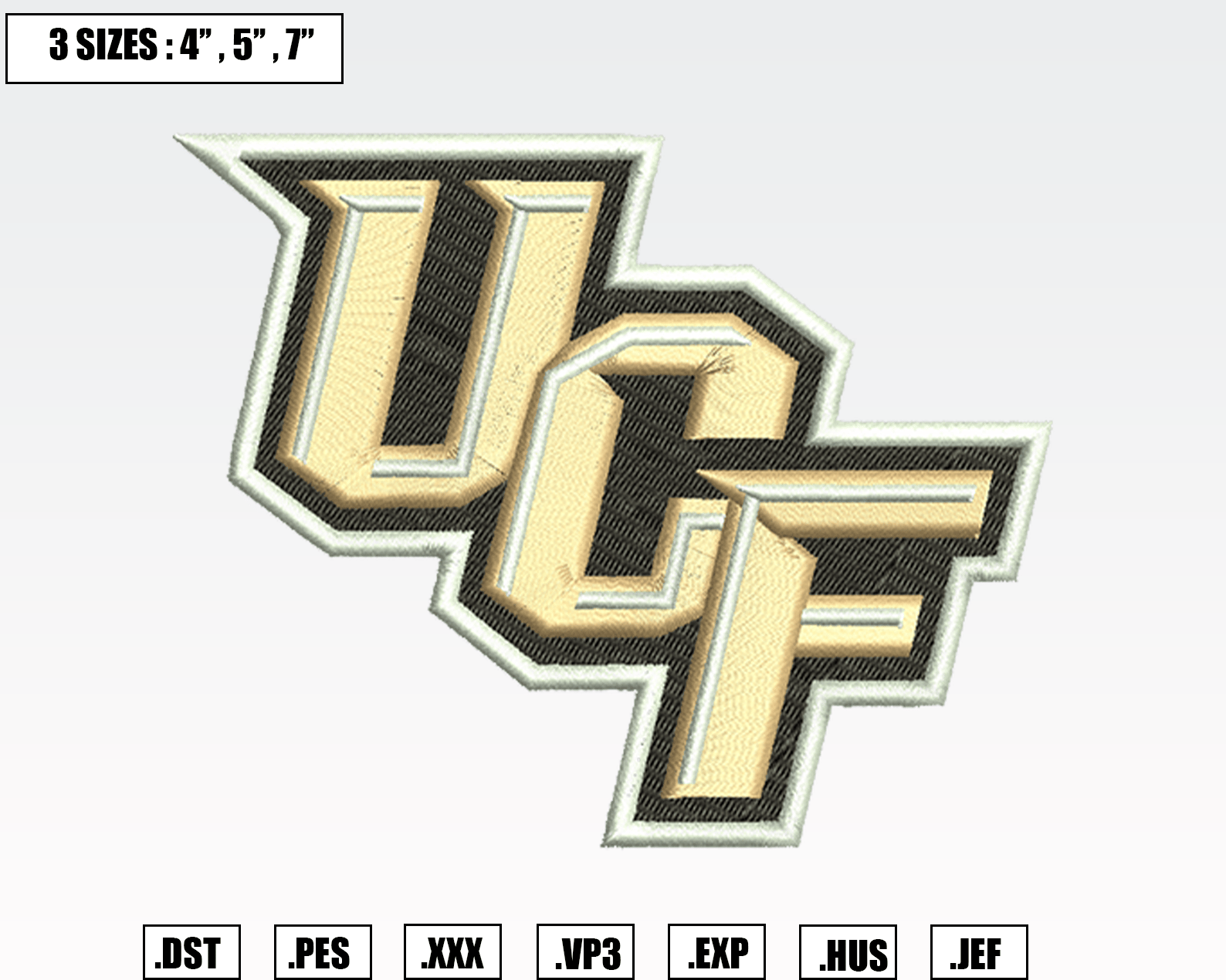 UCF Knights Embroidery Design, NCAA Logo Embroidery Files, Machine ...