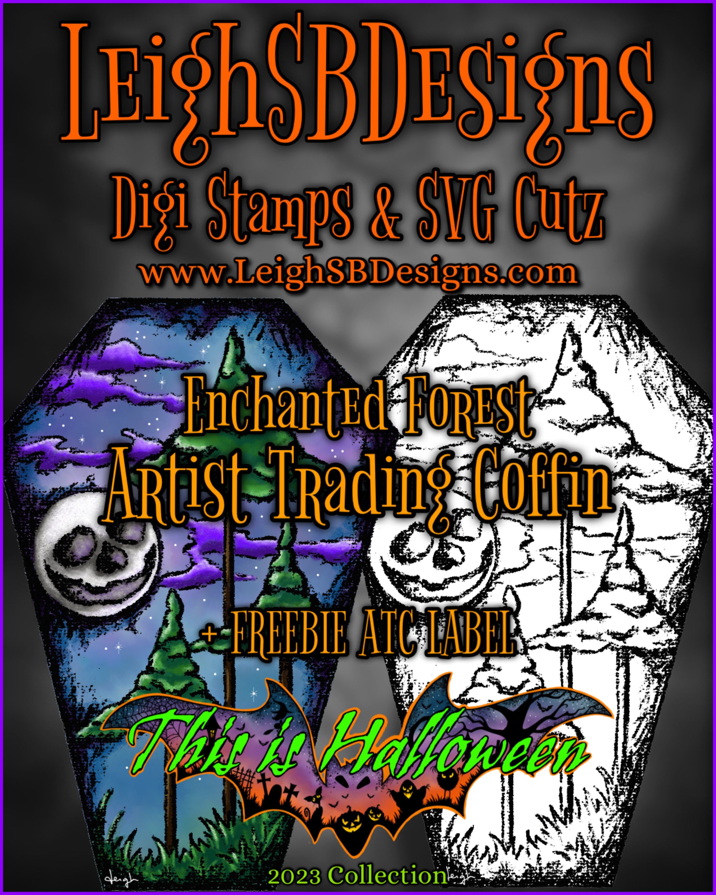 Enchanted Forest - Artist Trading Coffin Digi Stamp Freebie Label ...