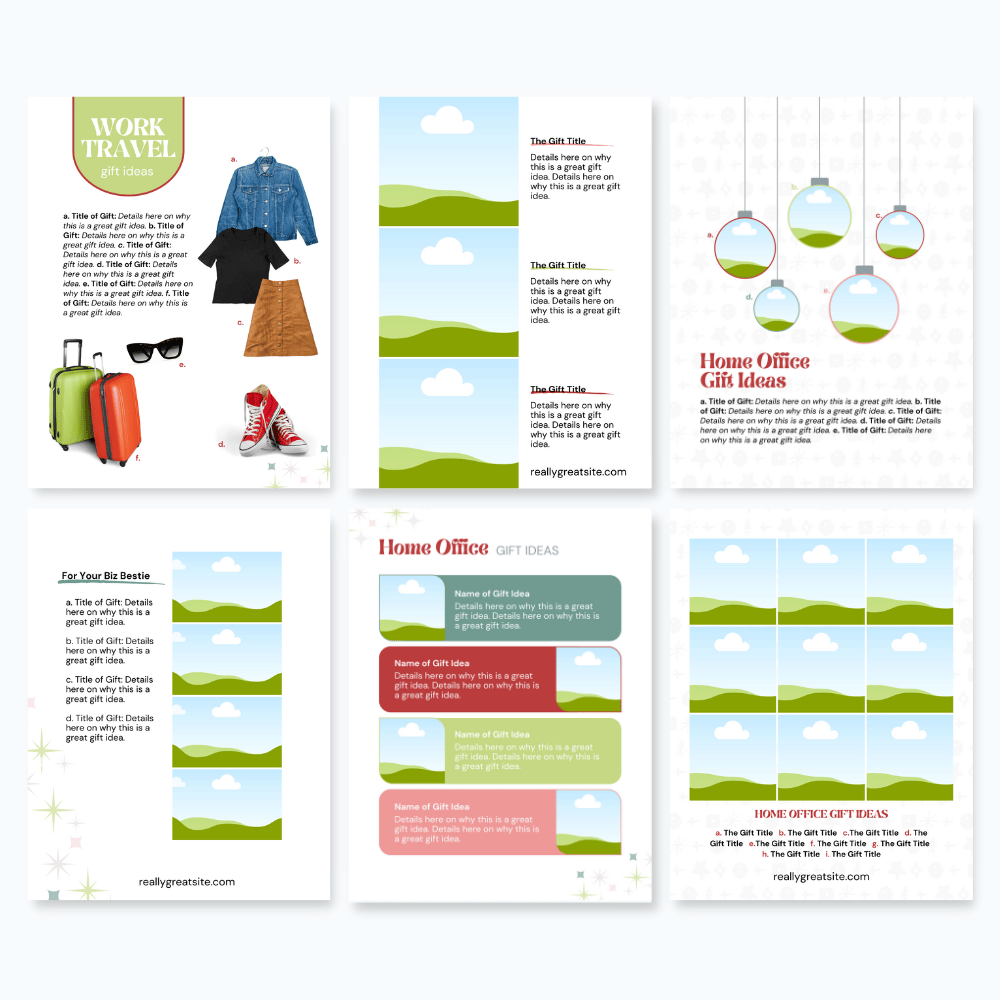 Holiday Gift Guide and Promo Templates
