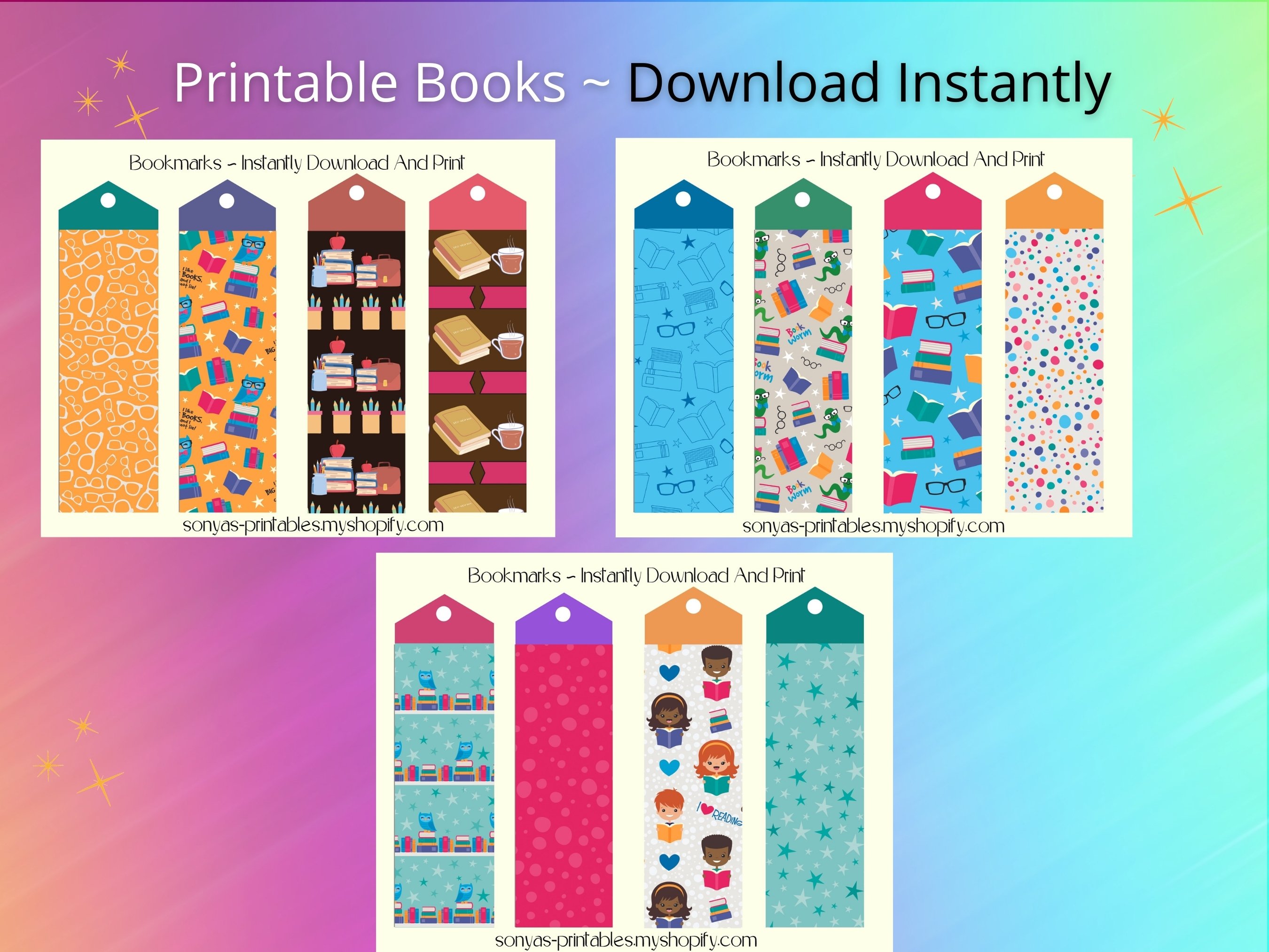 12 Unique "Reading" Bookmarks | Bookworm Bookmarks | Printable ...