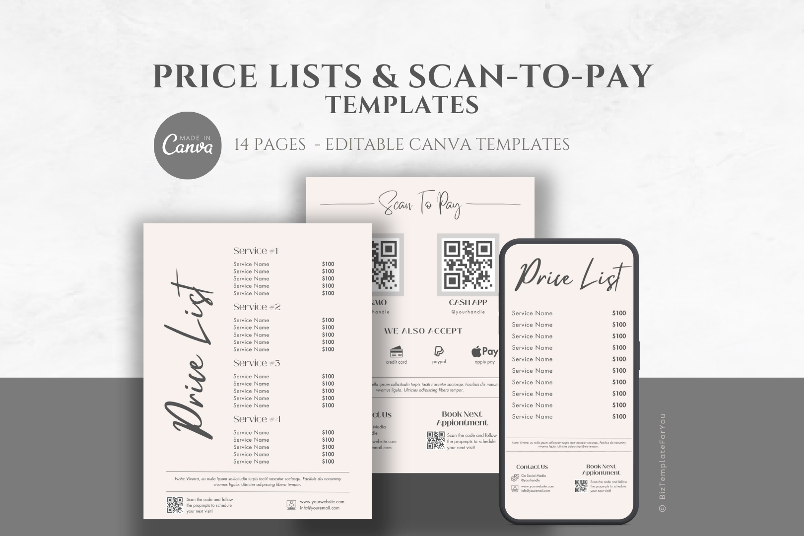 Editable Lactation Consultant Price List Template, Editable Rate Sheet ...
